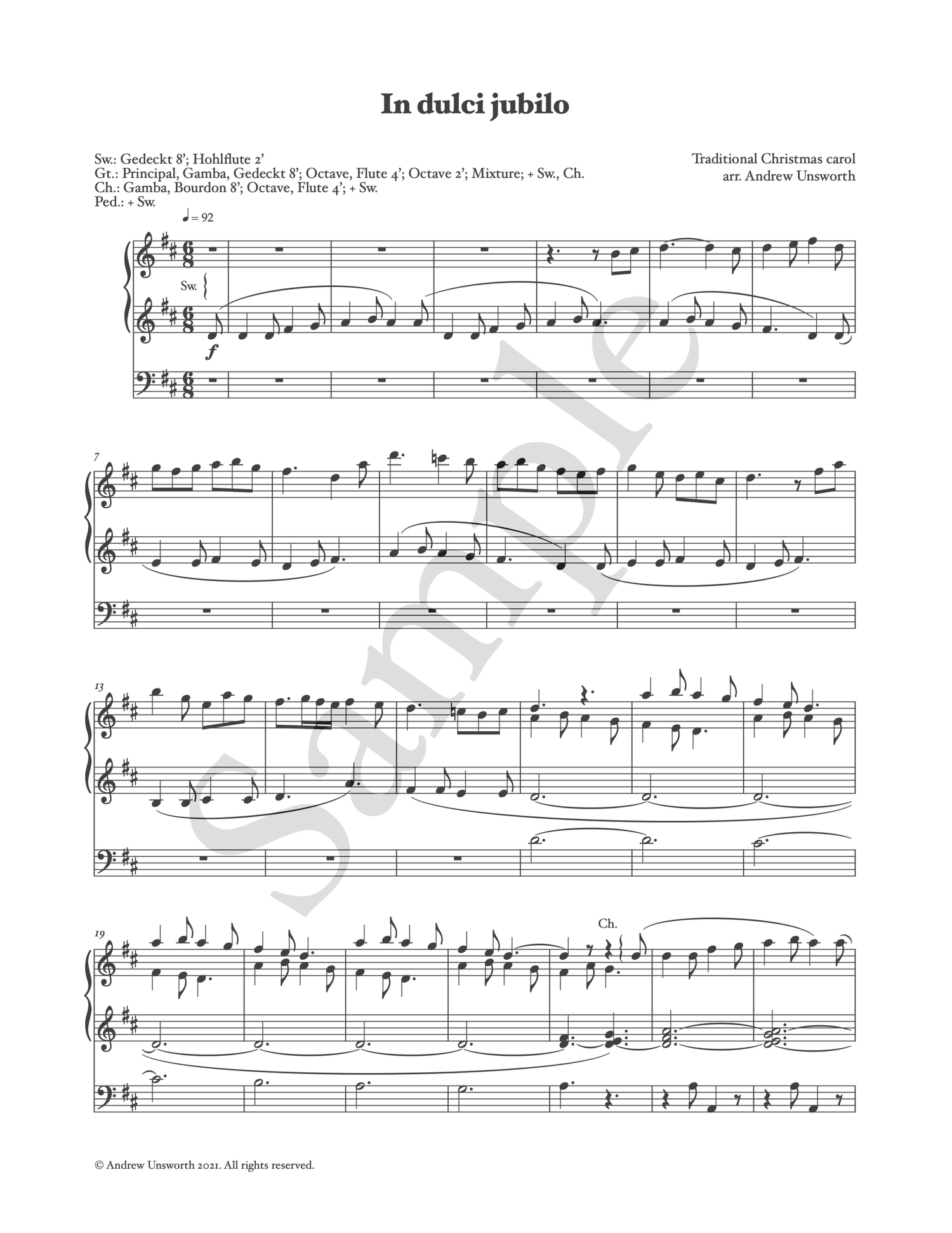 Store — Andrew Unsworth ||||| Organist