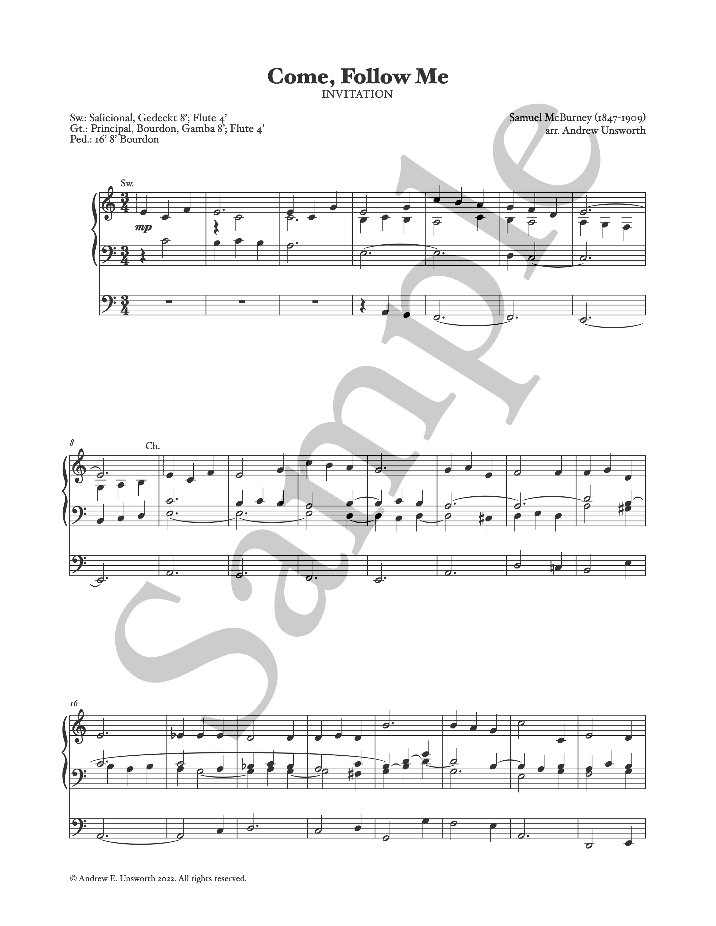 Store — Andrew Unsworth ||||| Organist