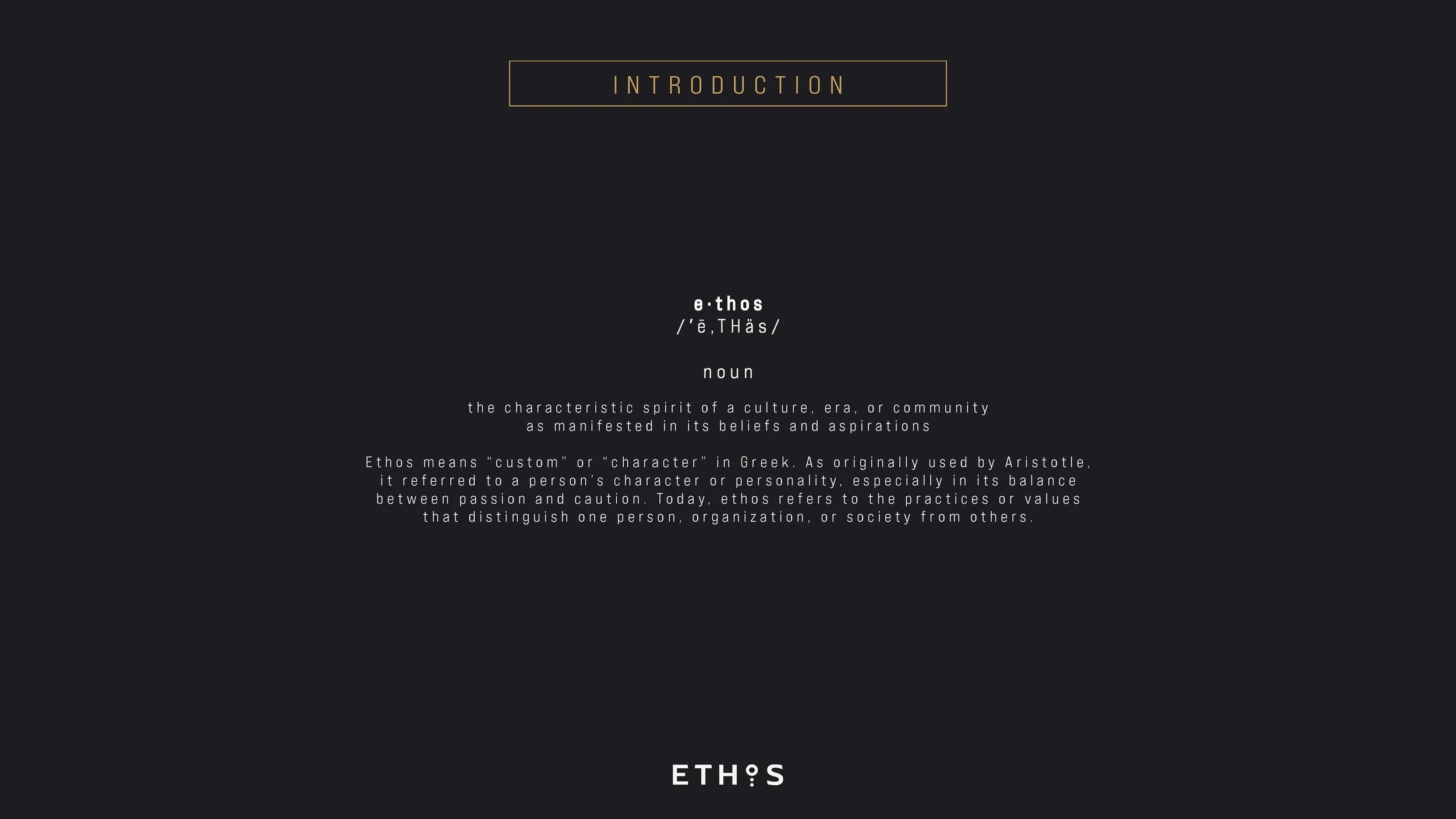 Ethos: Brand Identity 2023 — Cassie Kite