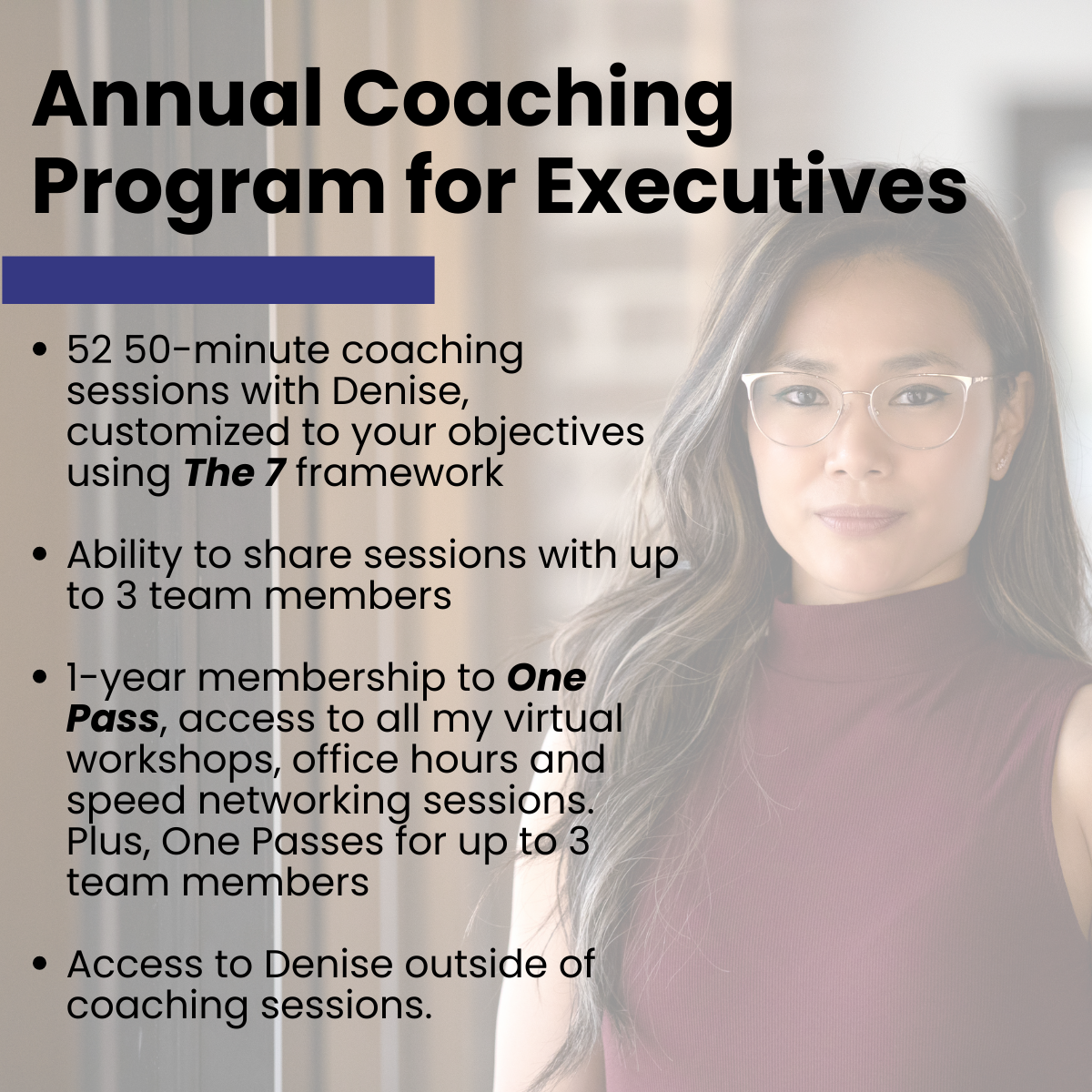 Annual Coaching Program for Executives | 52 50-Minute Sessions with ...