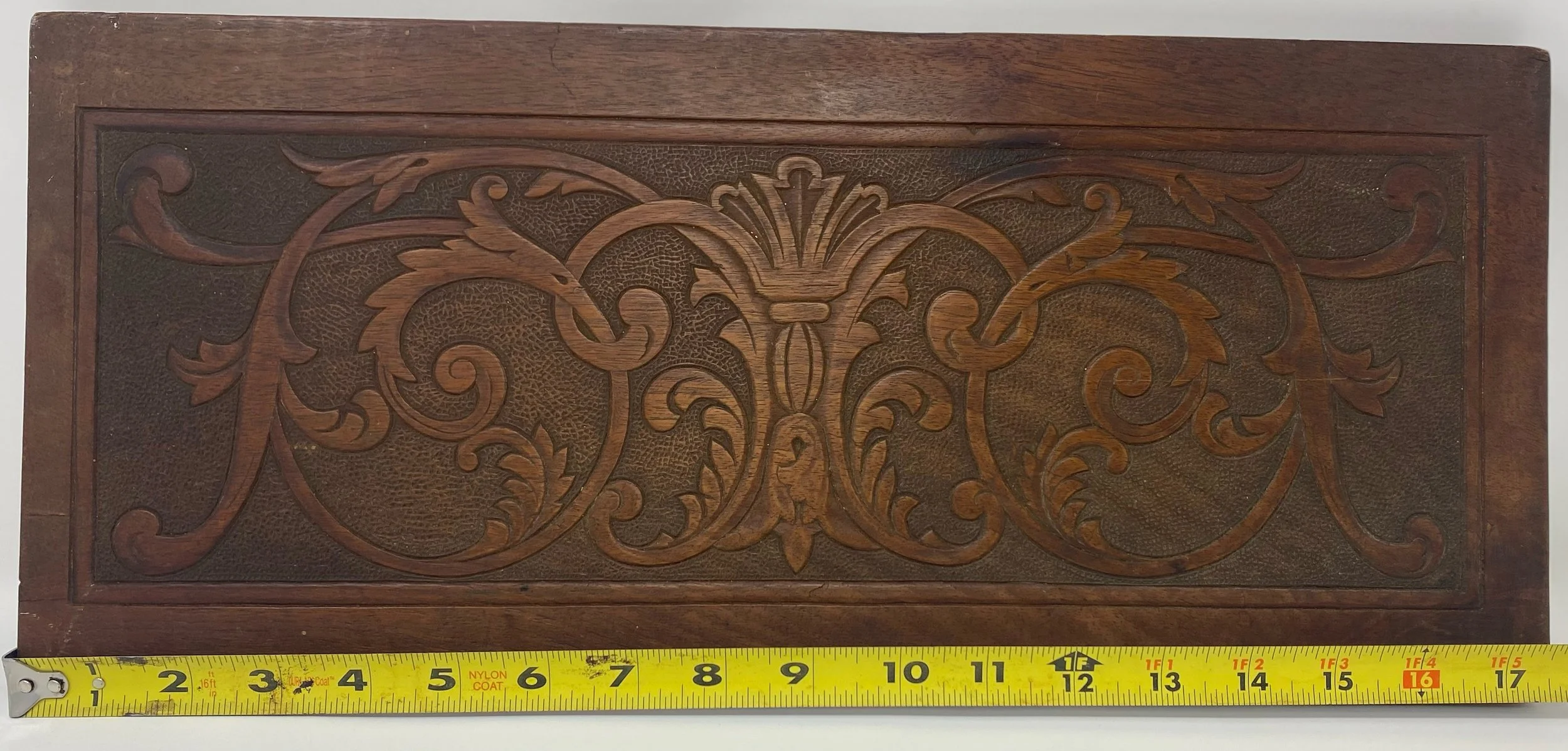 Hand hewn and carved antique panel — Classic New Mexico Homes
