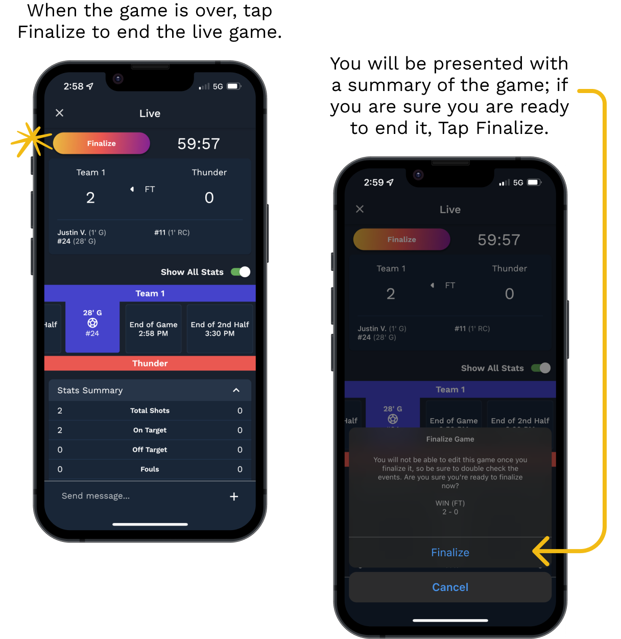 How to live score games — Praxis Sports