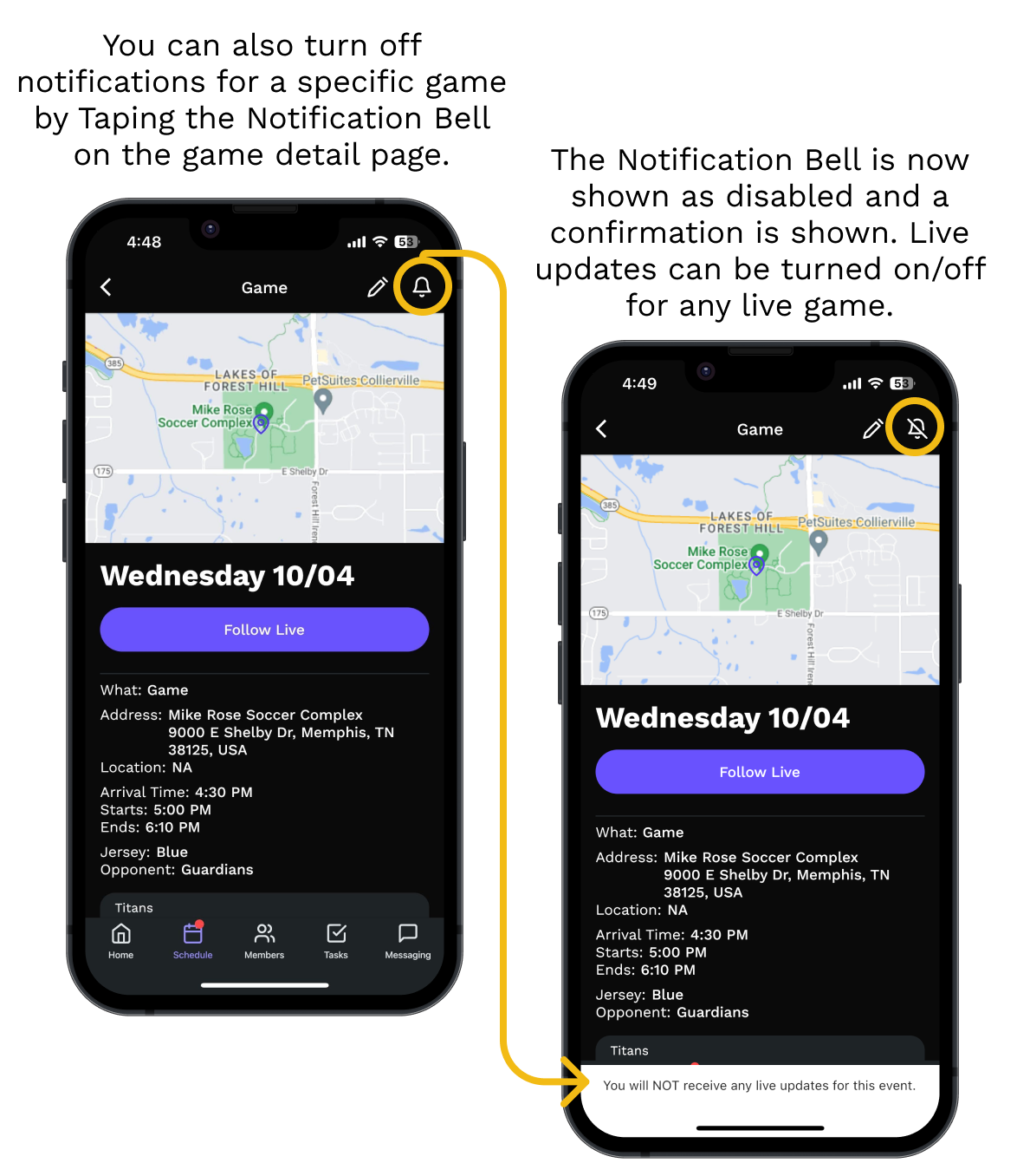 How To Manage Live Game Push Notifications — Praxis Sports