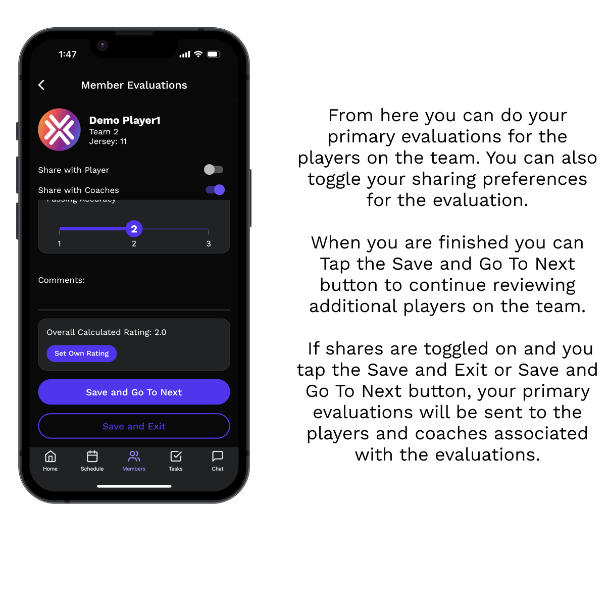 How to do primary evaluations for multiple players — Praxis Sports