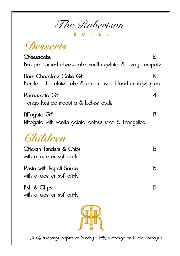 The Robertson Restaurant — The Robertson Hotel