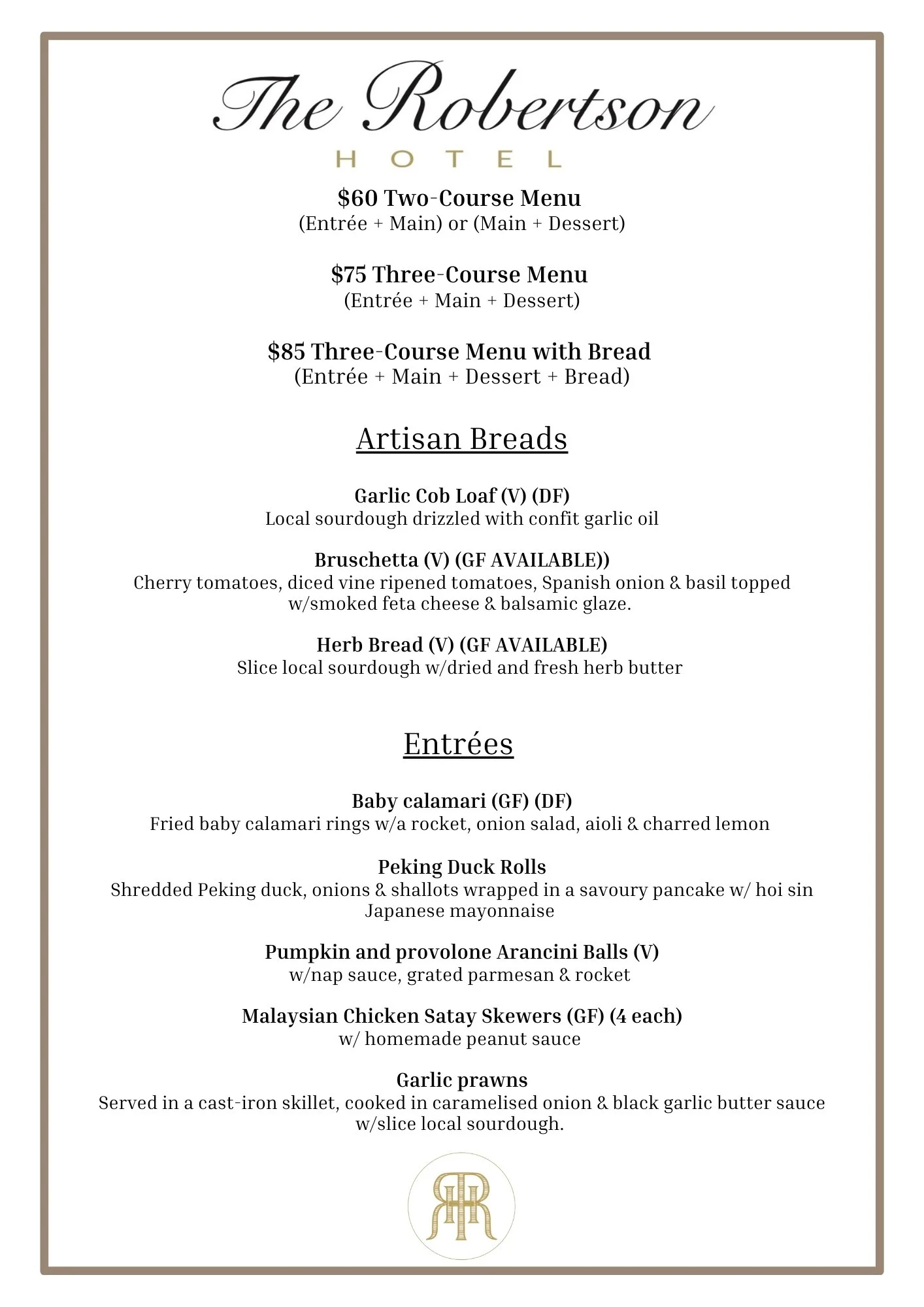The Robertson Restaurant — The Robertson Hotel