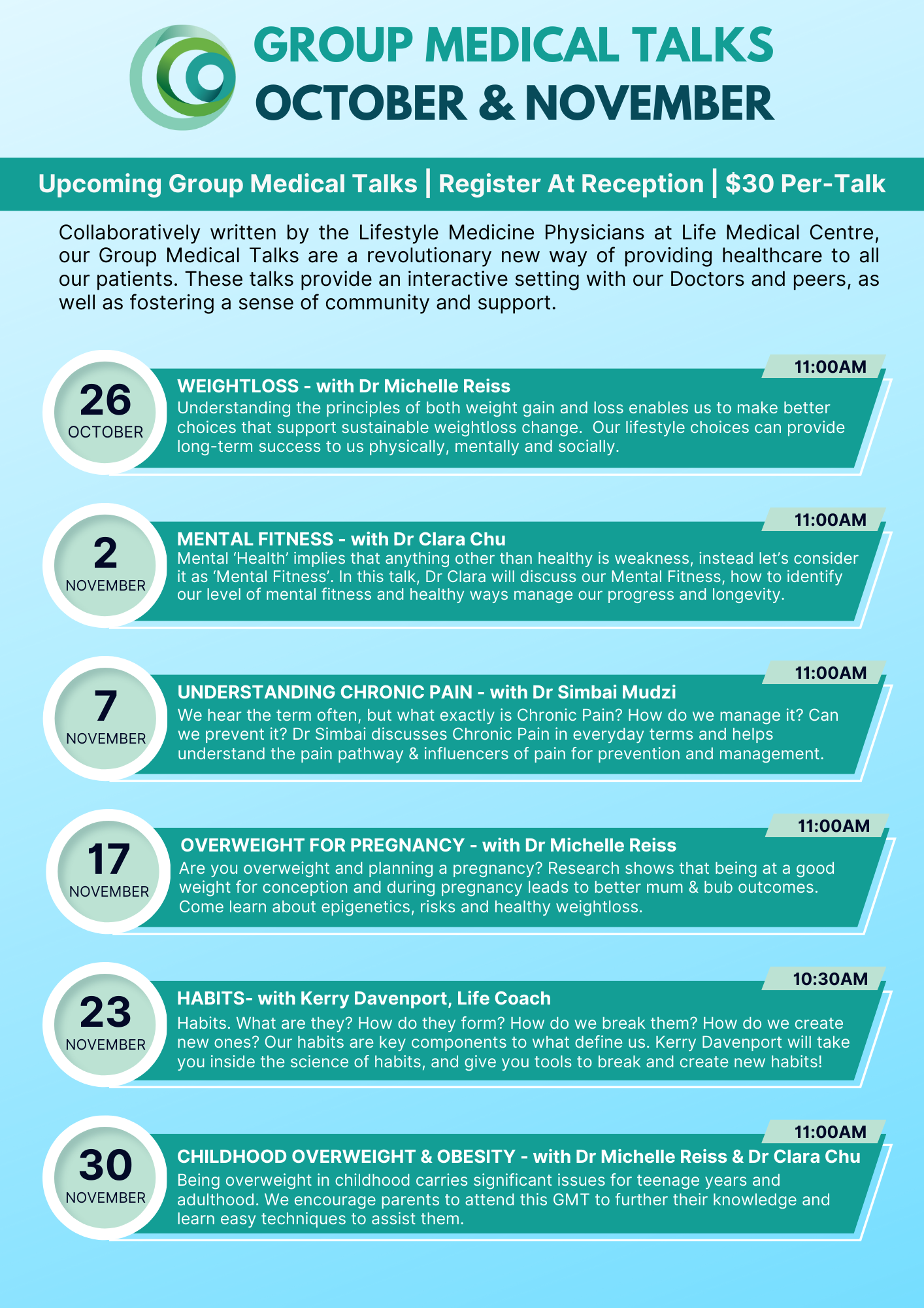 Group Medical Talks — Life Medical Centre