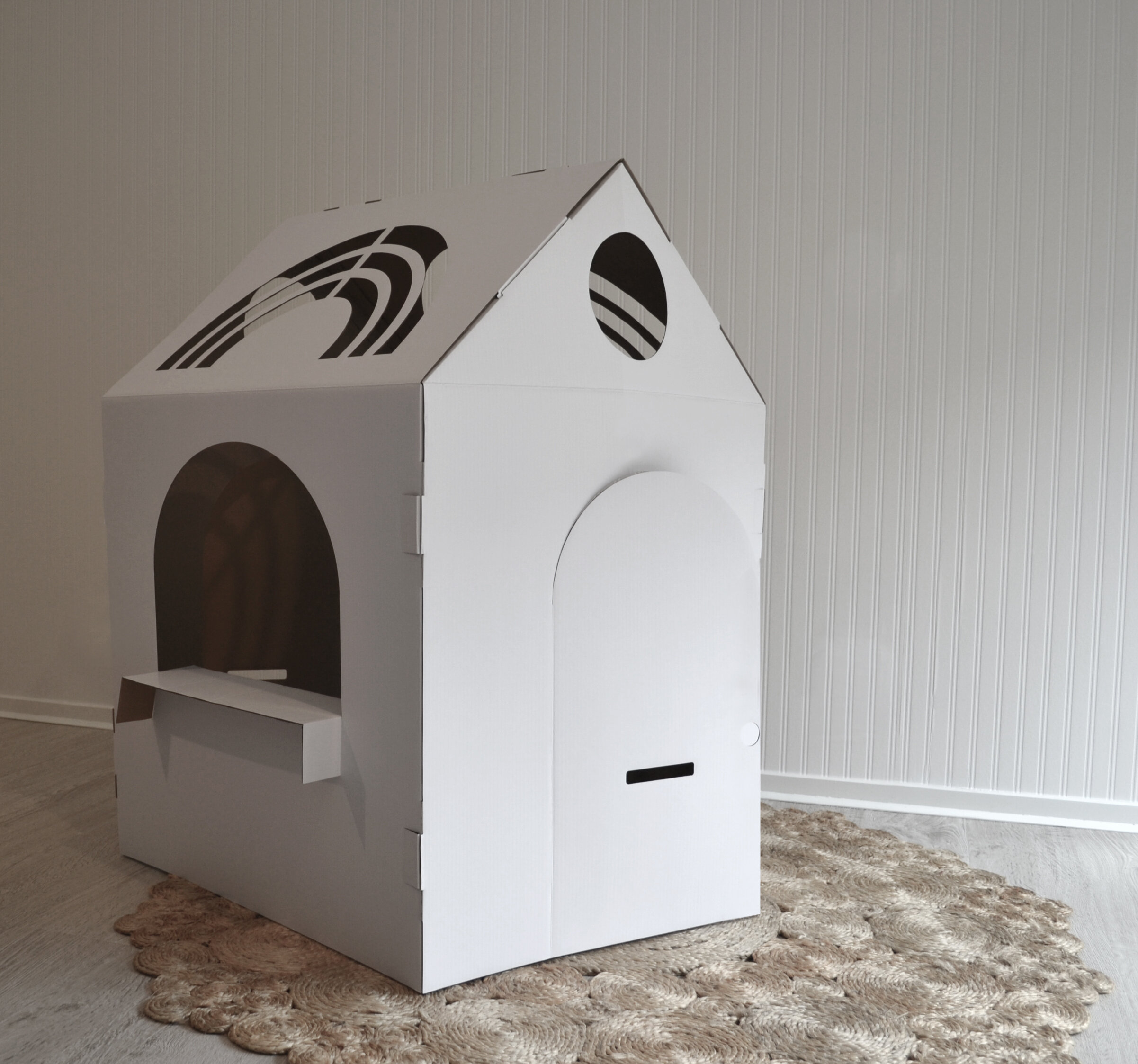 cubby house, cardboard, cardboard cubby, recycled cardboard, rainbow ...