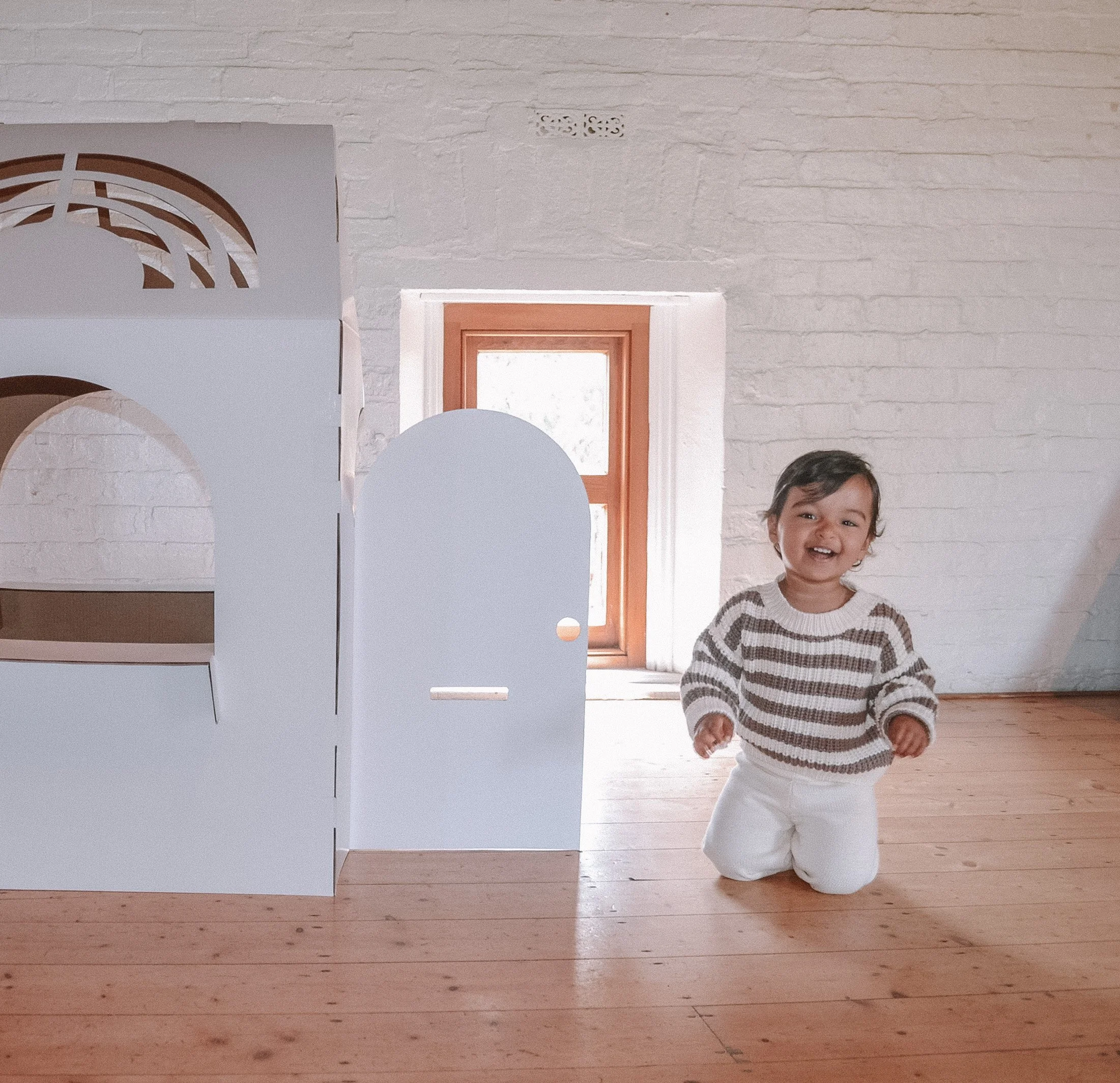 cubby house, cardboard, cardboard cubby, recycled cardboard, rainbow ...