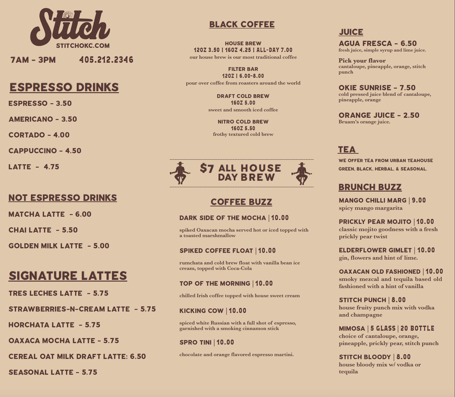 Menu — Stitch Cafe