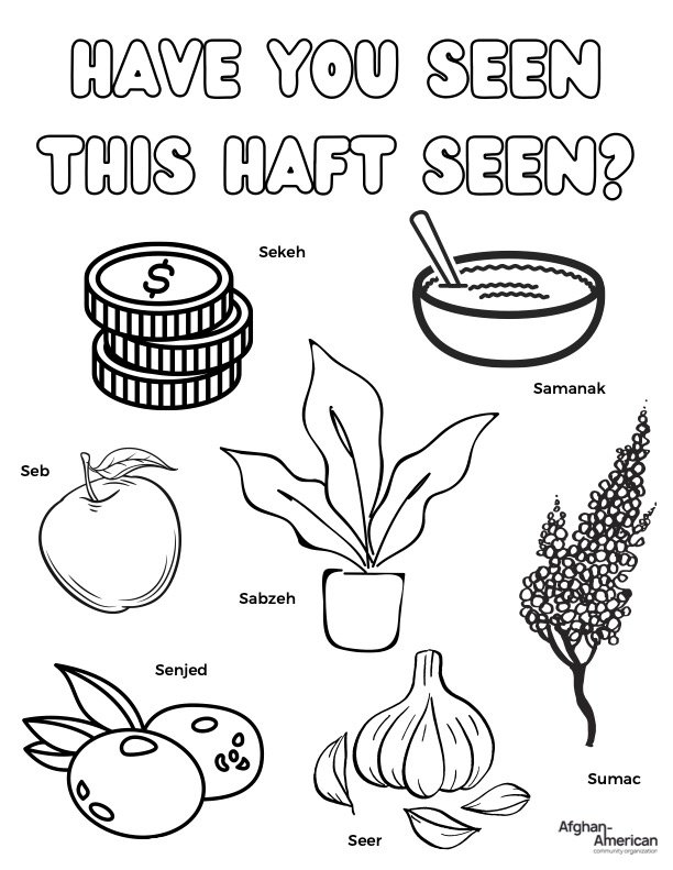 Nowruz Coloring Pages — Afghan-American Community Organization