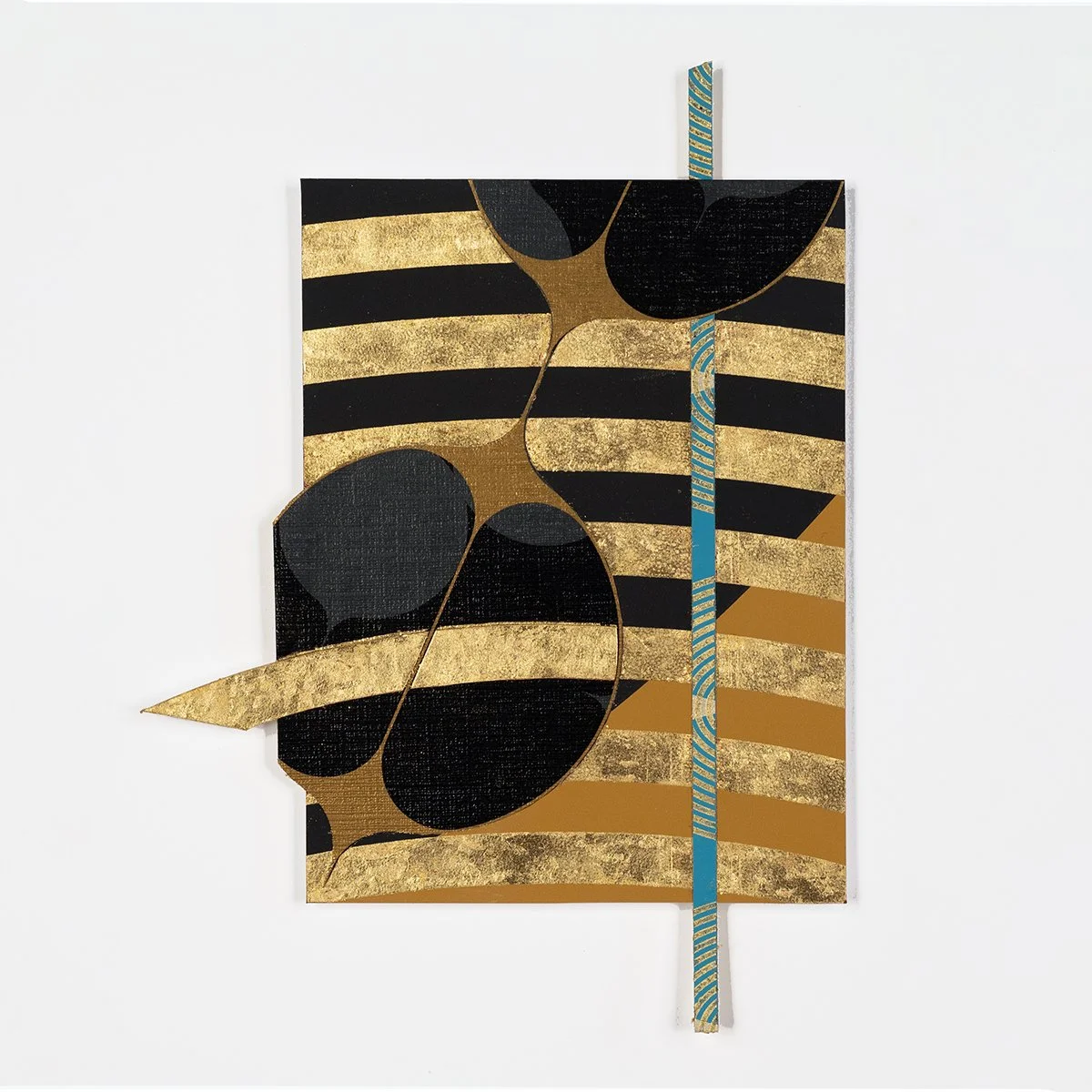 artist collage patterns textile gold leaf african american Black ...