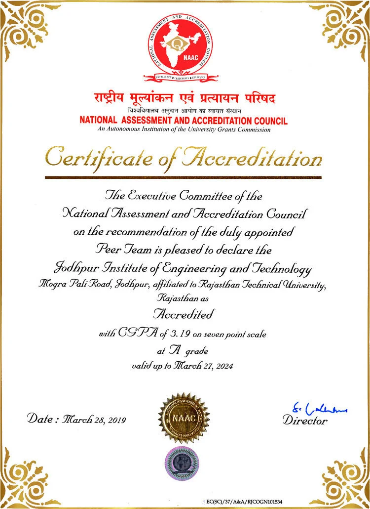 NAAC 'A' Grade institute in Rajasthan