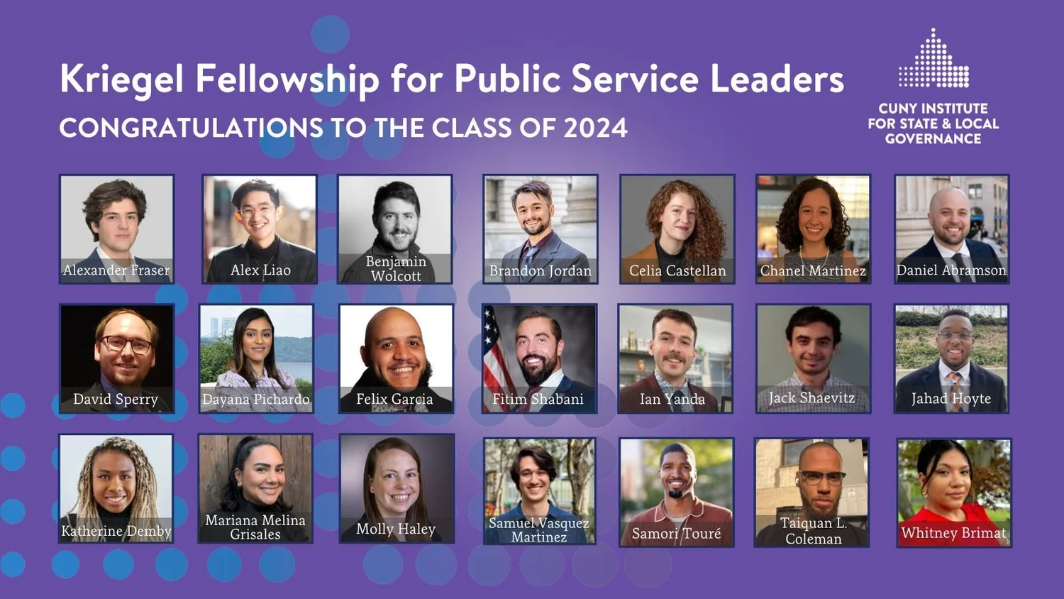 Introducing the Fifth Cohort of the Kriegel Fellowship for Public ...