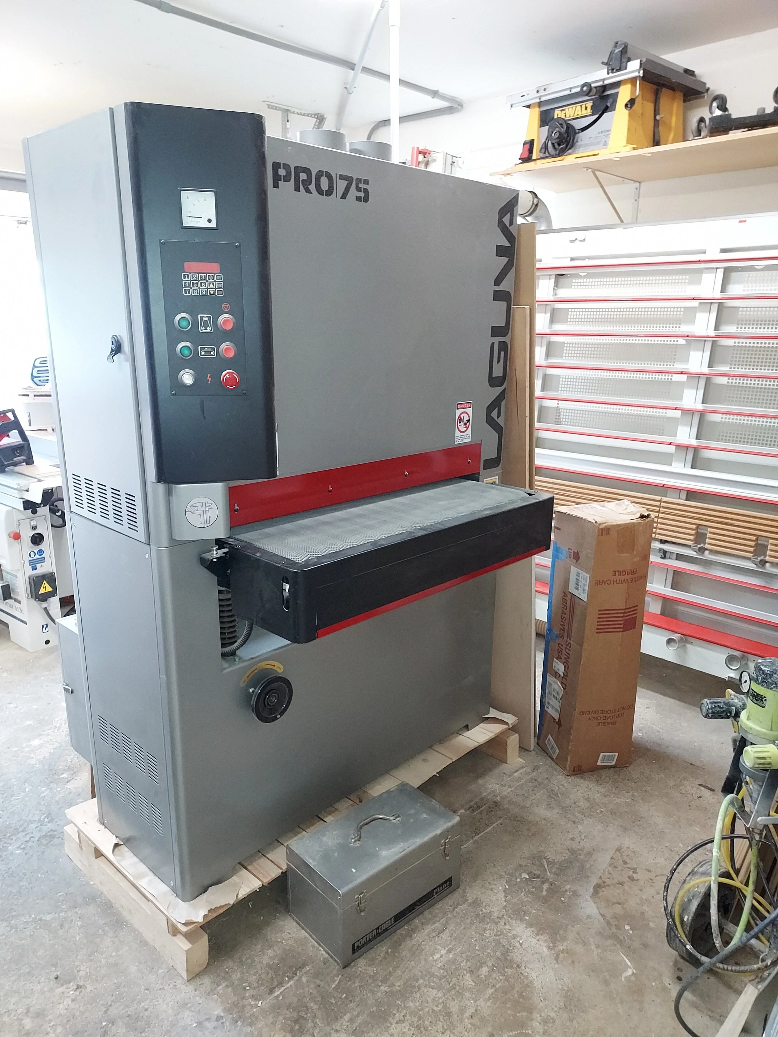 Halsty "136" Wide Belt Sander - 36" Platen Head 1 Phase 220v (Used ...