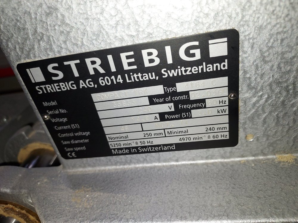 Striebig Standard II Vertical Panel Saw 1994 (Used) — LIMZ MACHINERY GROUP