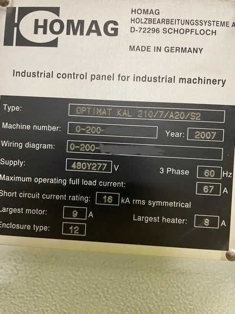 Homag KAL Edgebander (Used) — LIMZ MACHINERY GROUP