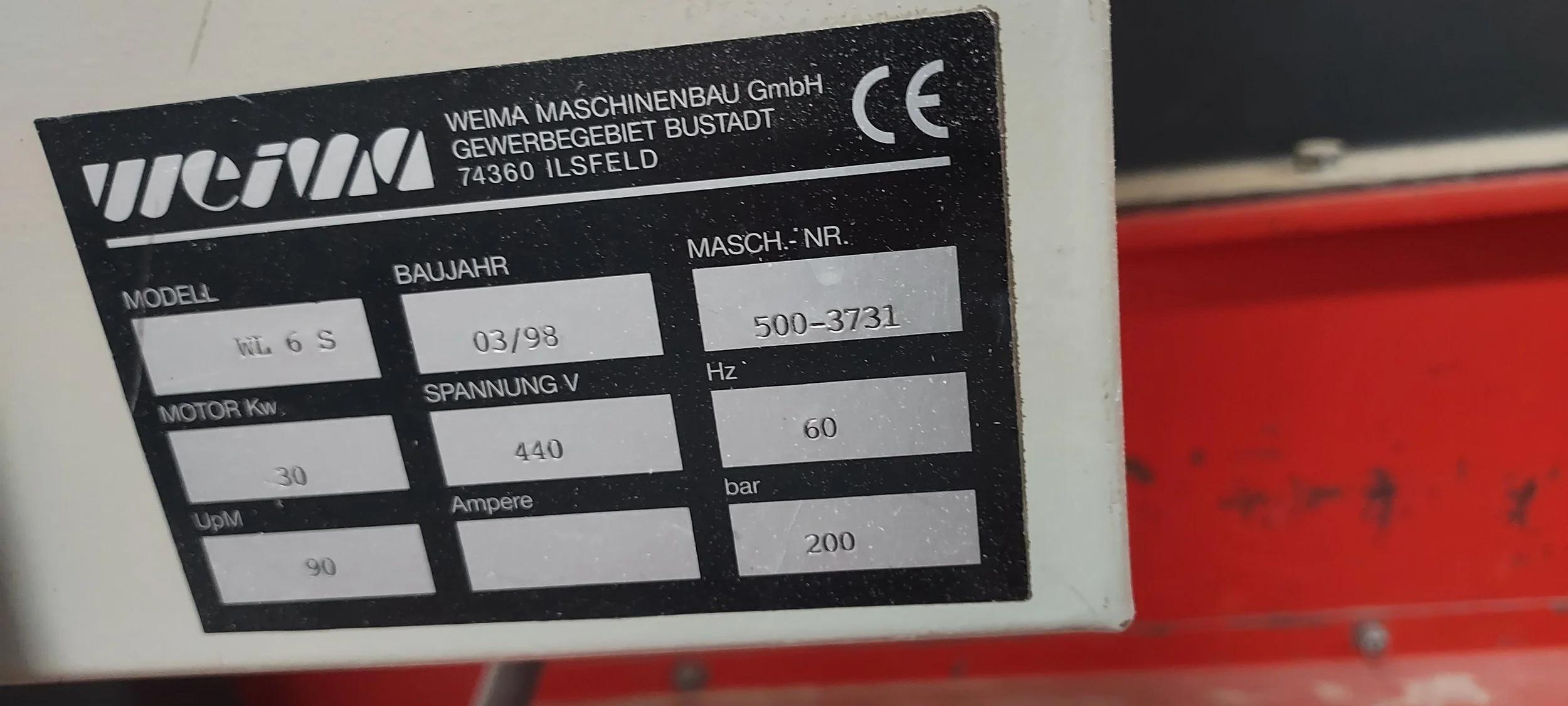 Weima Grinder WL-6-S 1998 (Used) — LIMZ MACHINERY GROUP