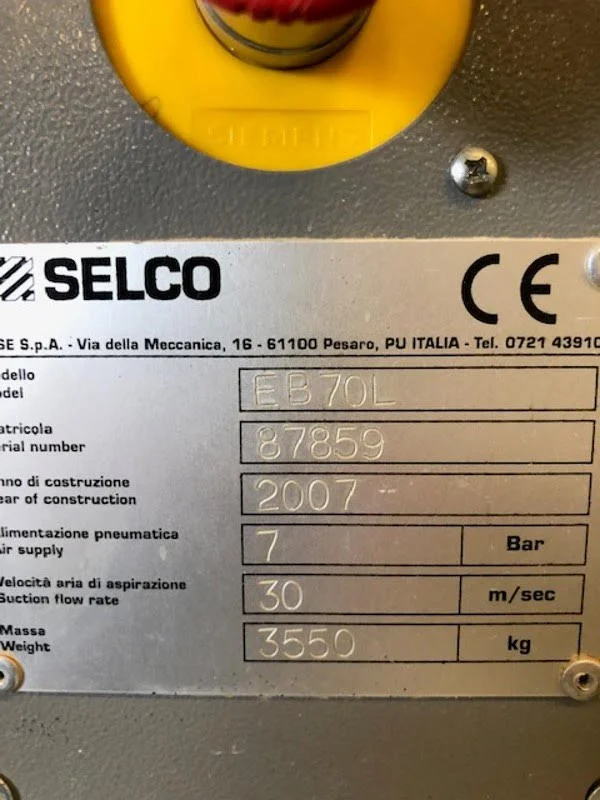 Selco EB-70 Front Load Beam Saw (Used) 2007 — LIMZ MACHINERY GROUP