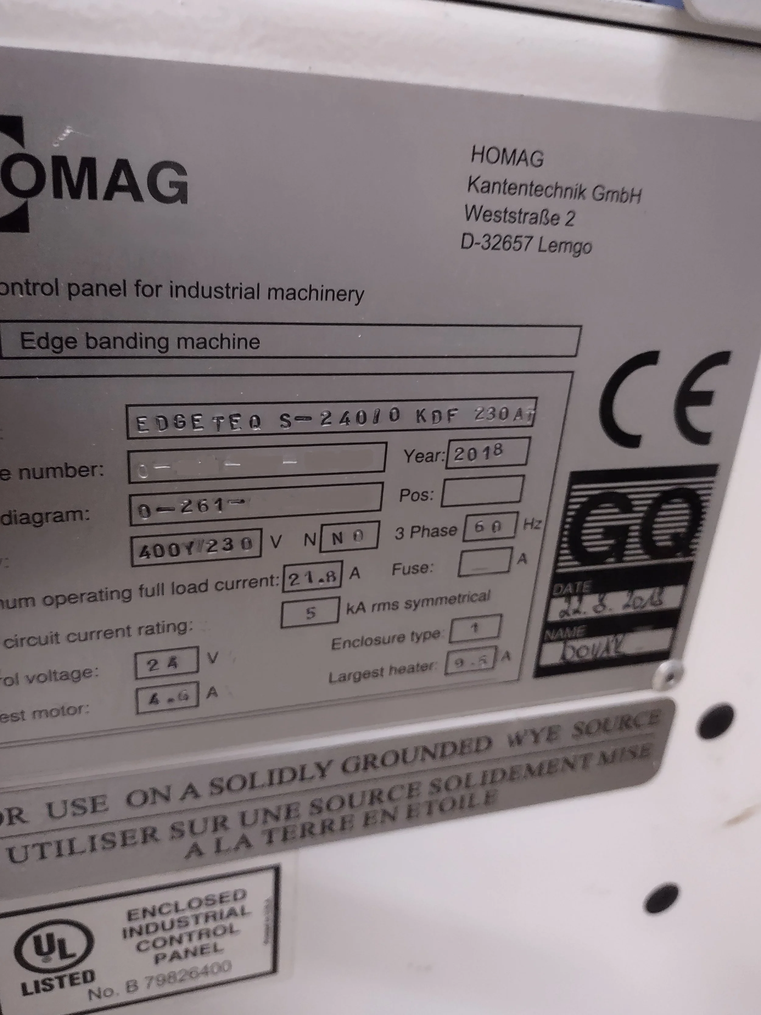 Homag 1230 Ambition 1230 FC AirTec 10 (2018/ Sold New 2019) — LIMZ ...