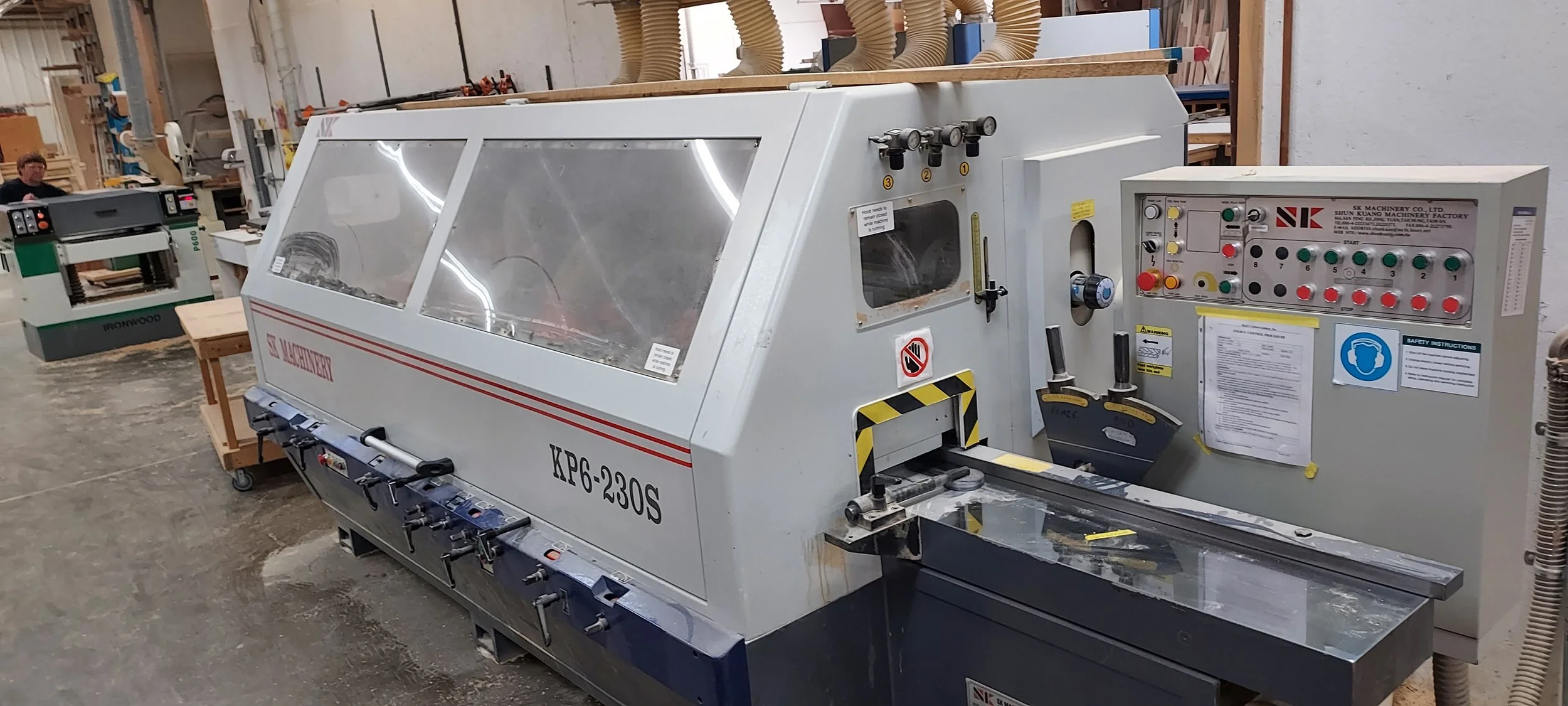 SK Machinery Feed Through Moulder - SK Model KP6-230S - 6-Head. 2006 ...