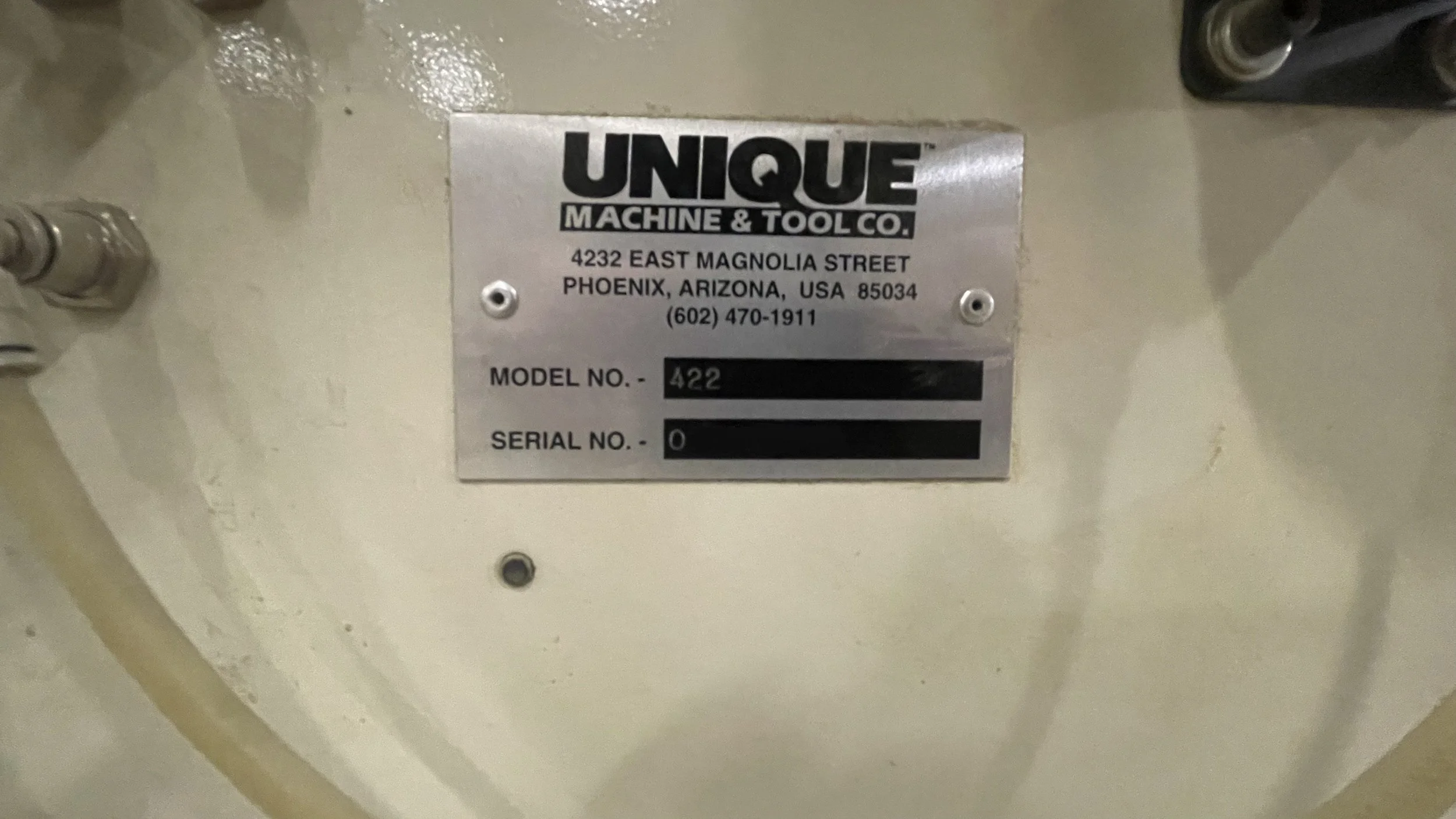 Unique 250 Raised Panel Door machine (Used) Model: 250; SN: 127000 ...