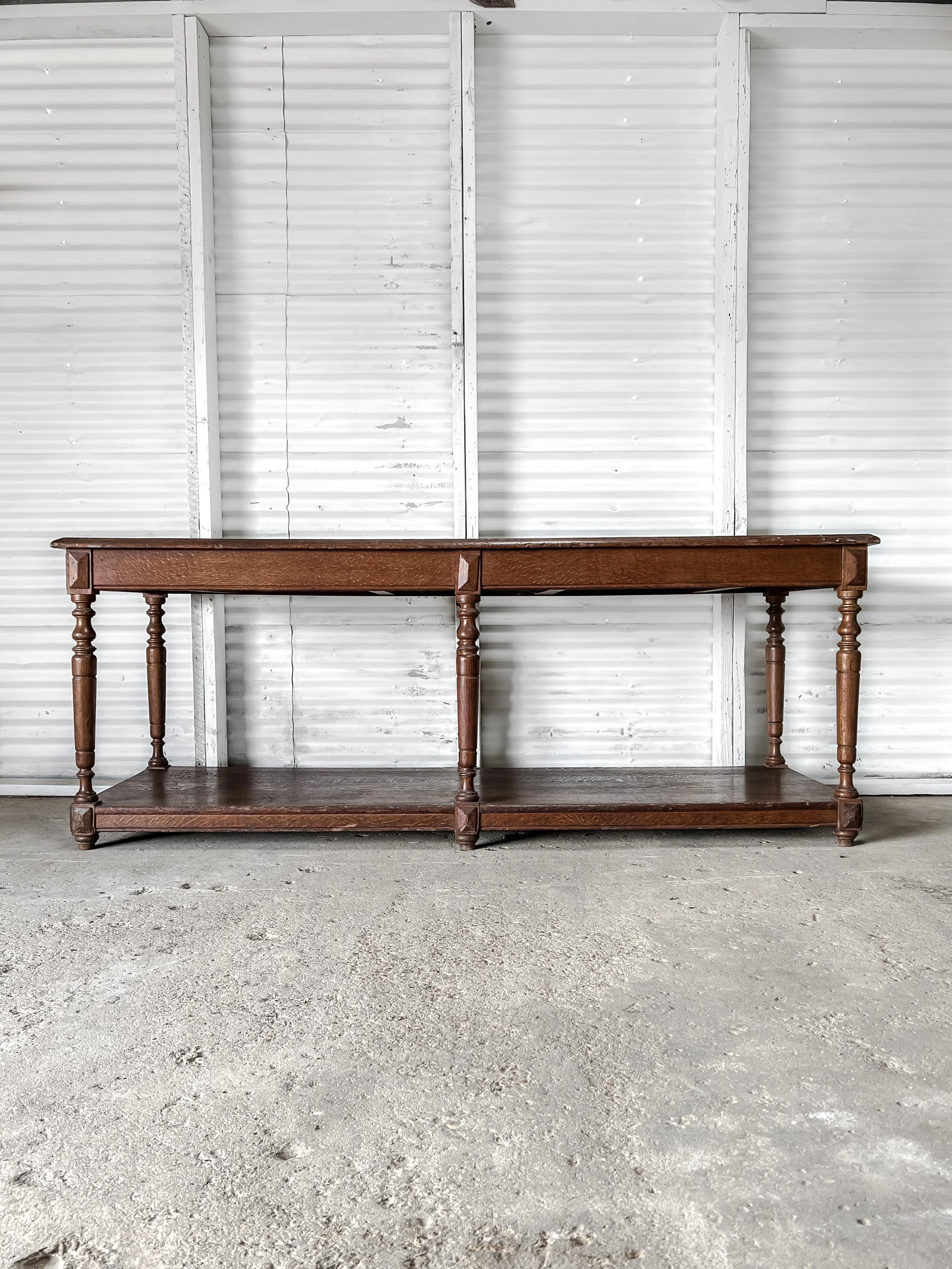 French Drapers Table with Turned Legs — East End Salvage