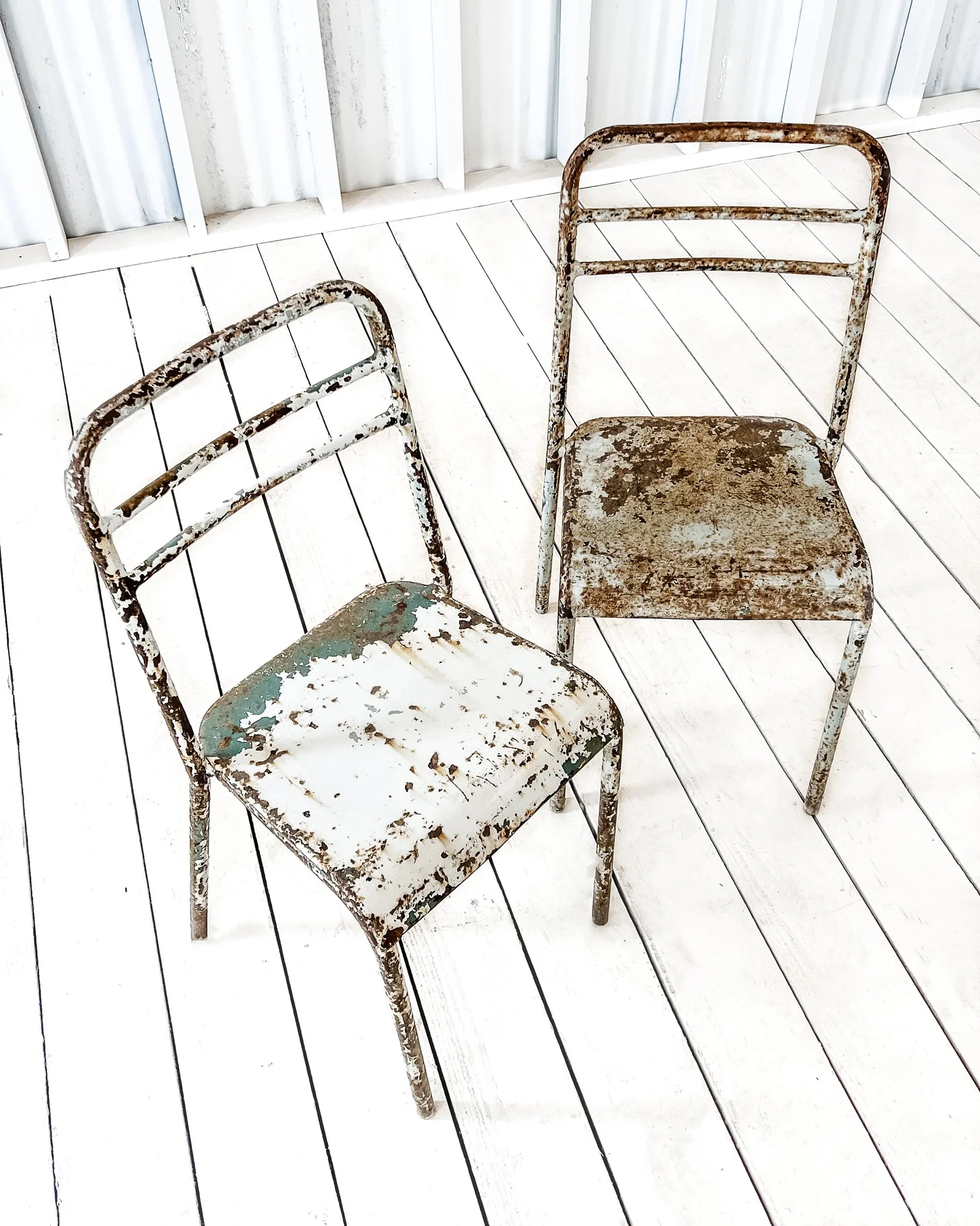 Antique French Metal Chairs