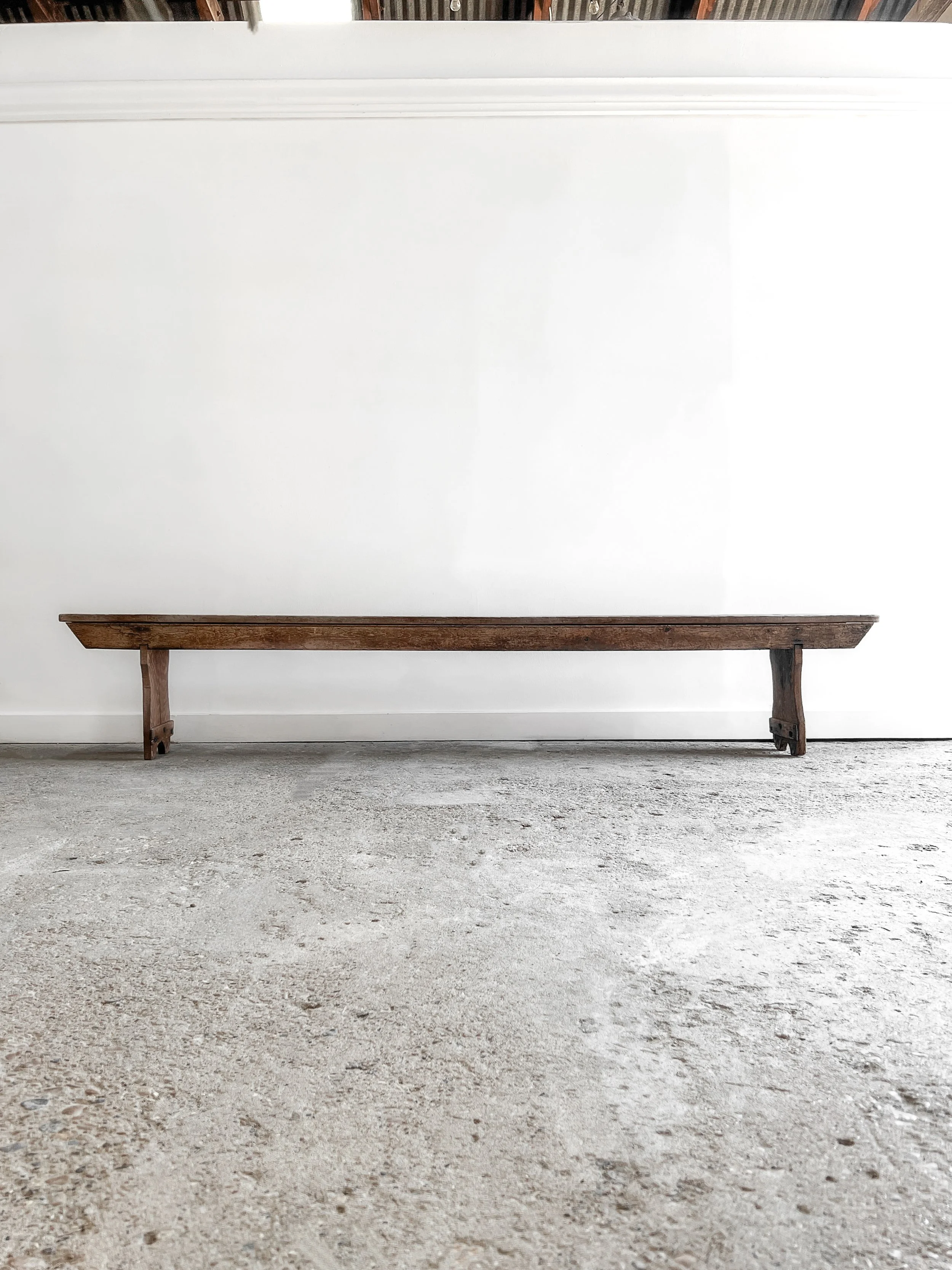 (Pair) Primitive Weathered Benches — East End Salvage