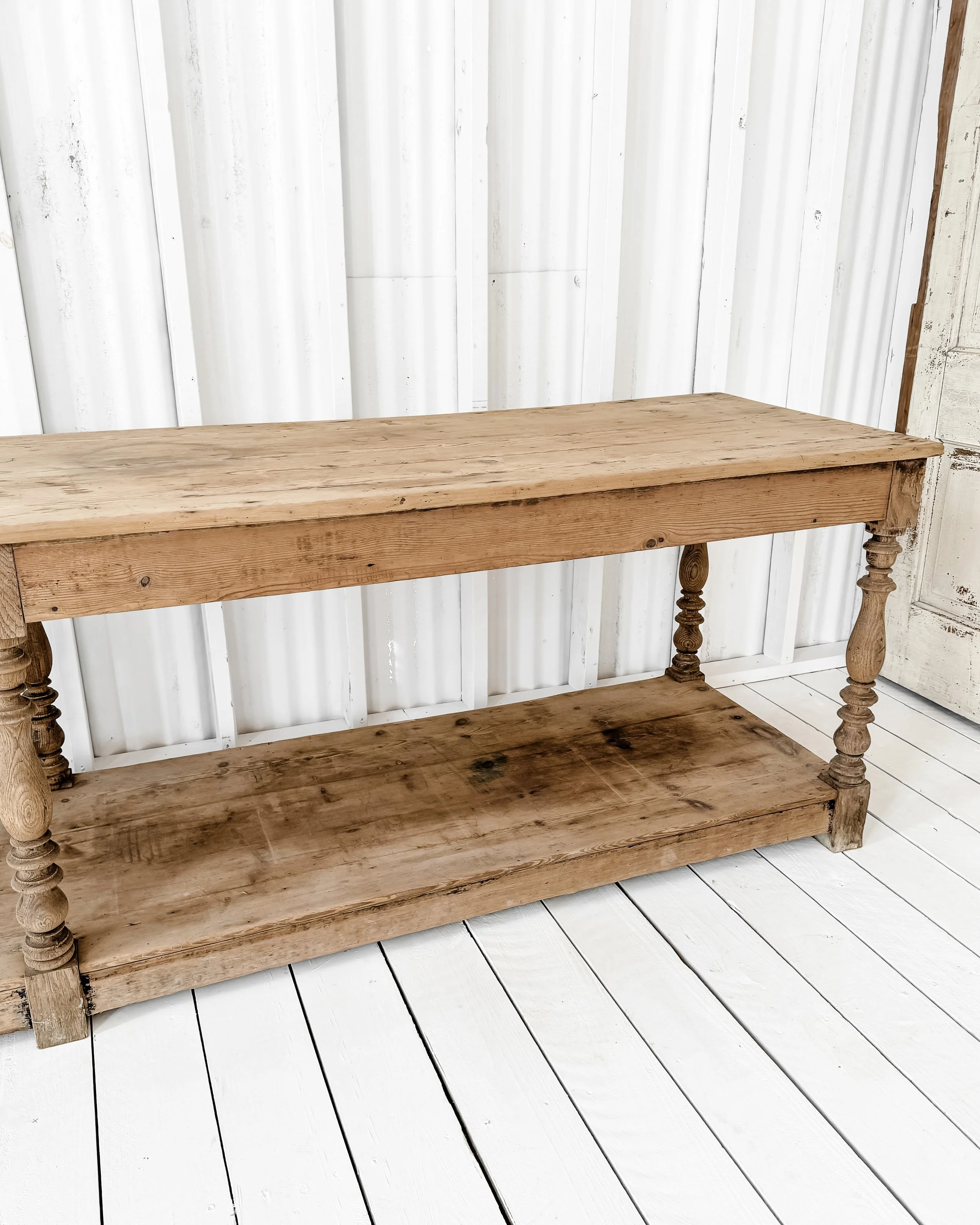 PIne and Oak French Draper's Table — East End Salvage