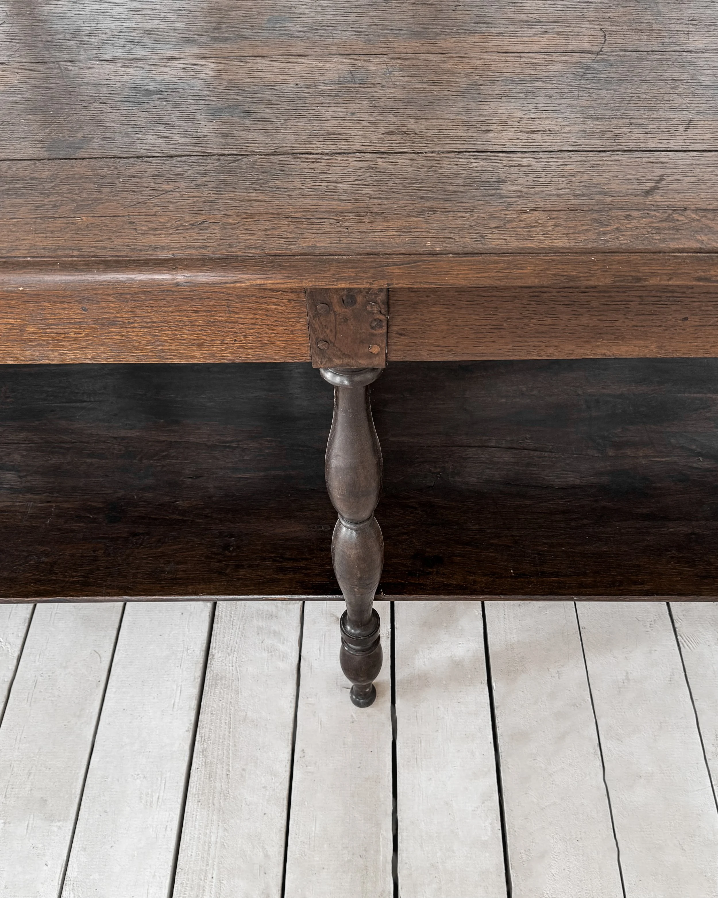 Antique French Draper's Table with Turned Legs — East End Salvage