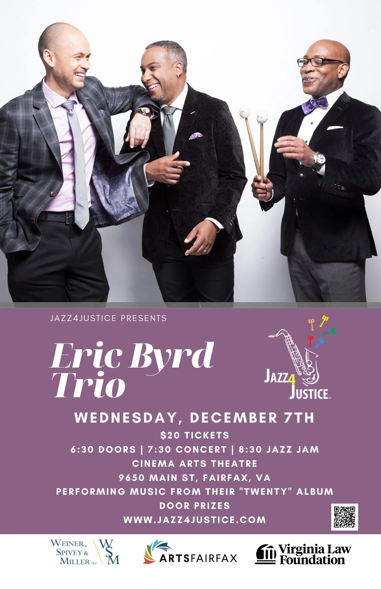 Jazz4Justice Presents: Eric Byrd Trio — Jazz4Justice