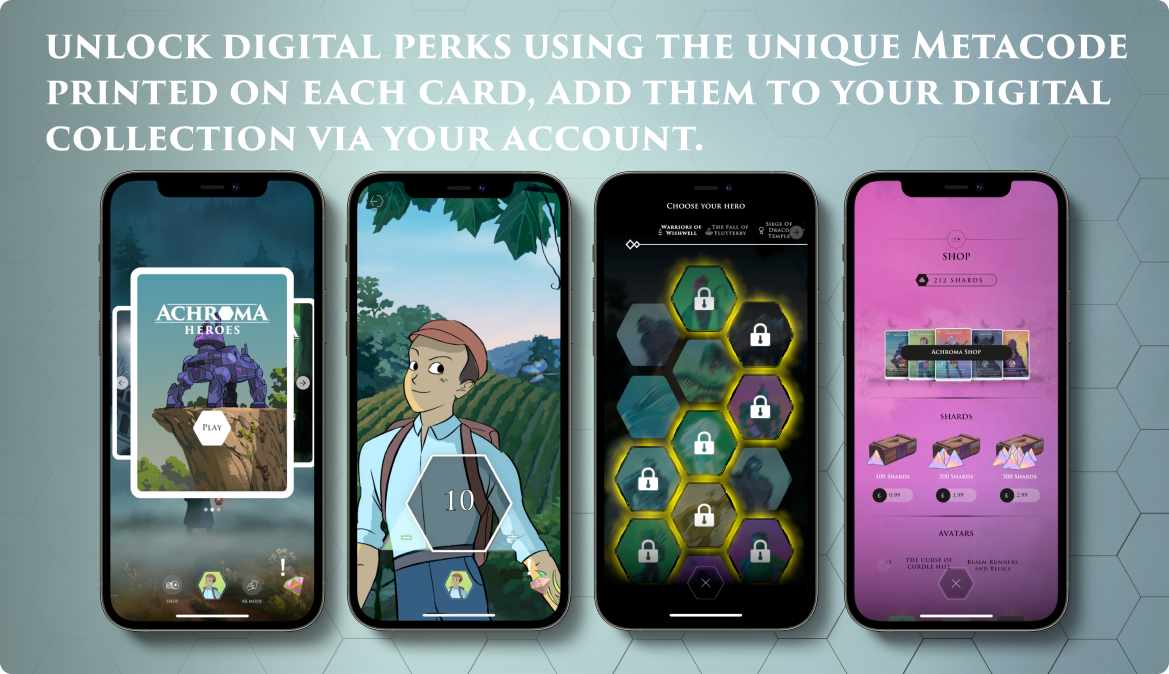 Achroma playing card game | Evolving fantasy card game