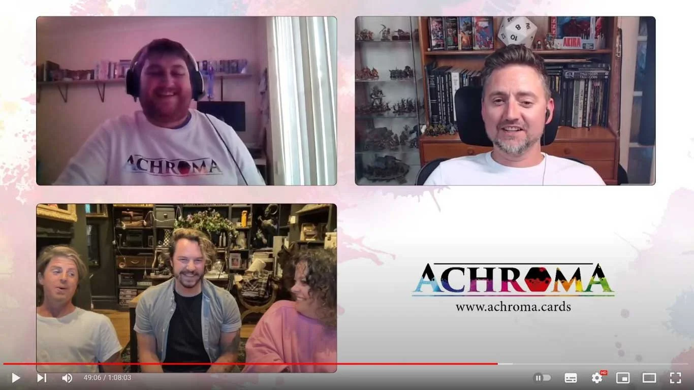 Achroma playing card game | Evolving fantasy card game