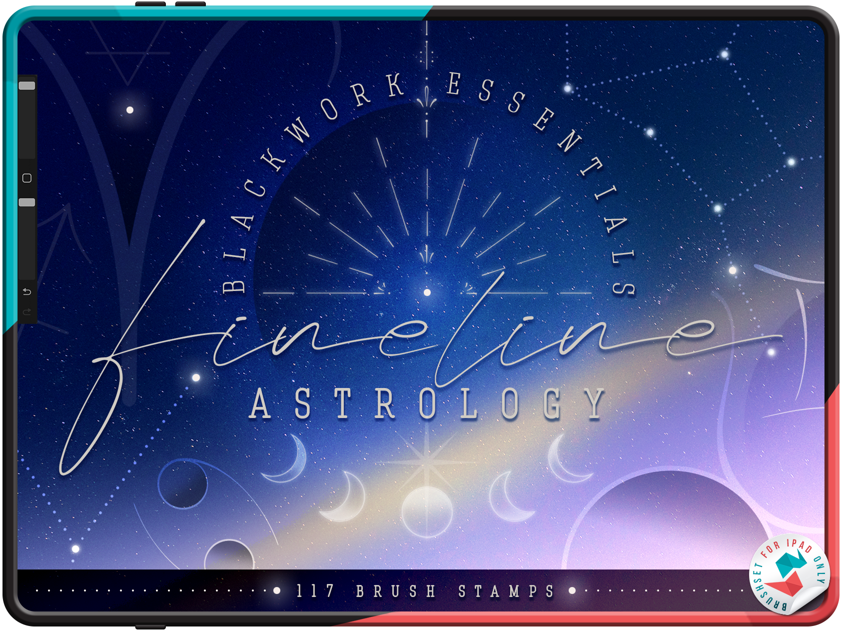 Fineline Astrology Tattoos | Procreate Brush Set