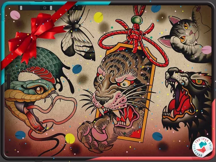 Sample Pack | Tattoo Procreate Brushes