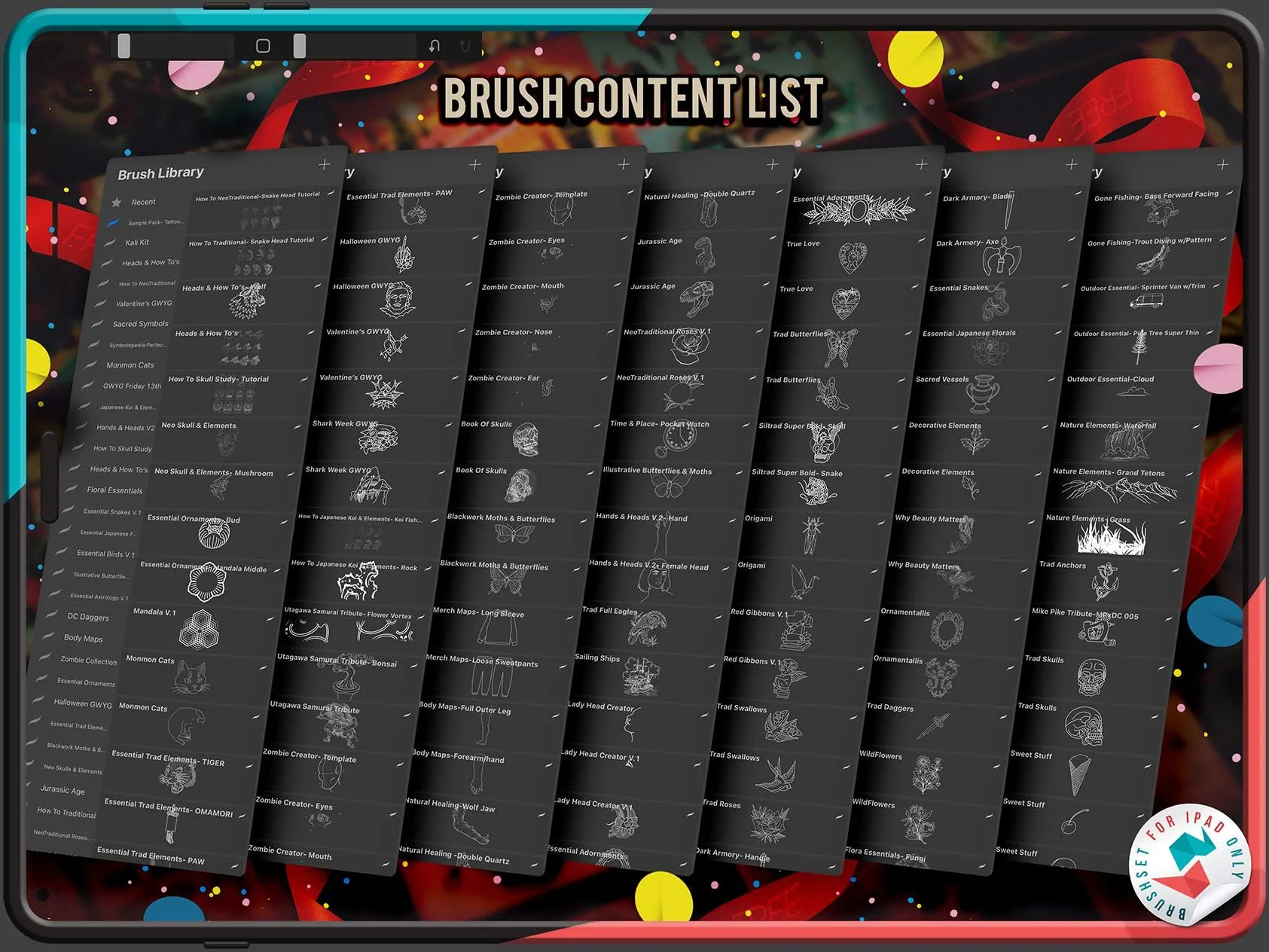 Sample Pack | Tattoo Procreate Brushes