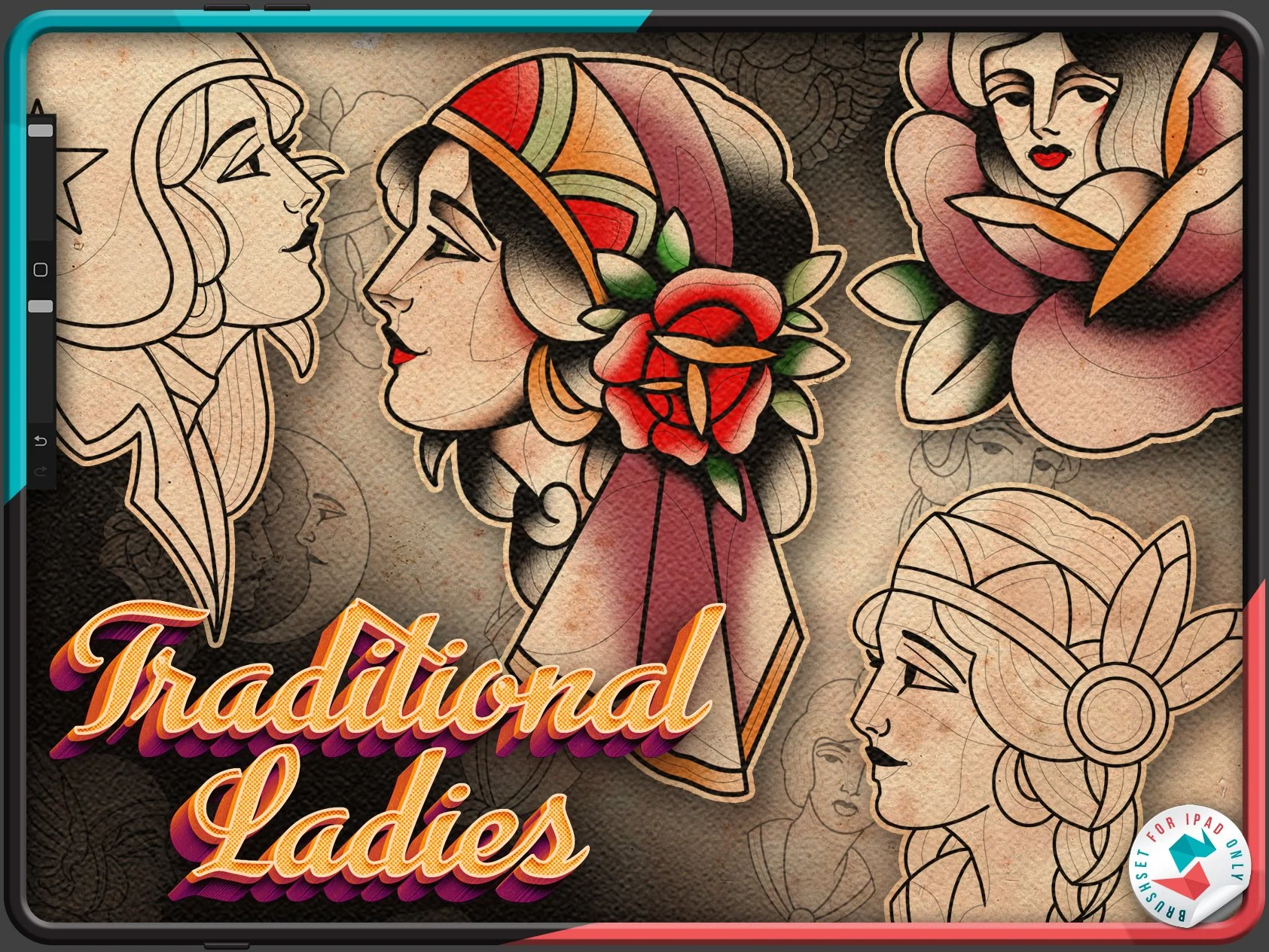 Procreate Tattoo Brushes, Stamps, Paper Textures — Tattoo Space