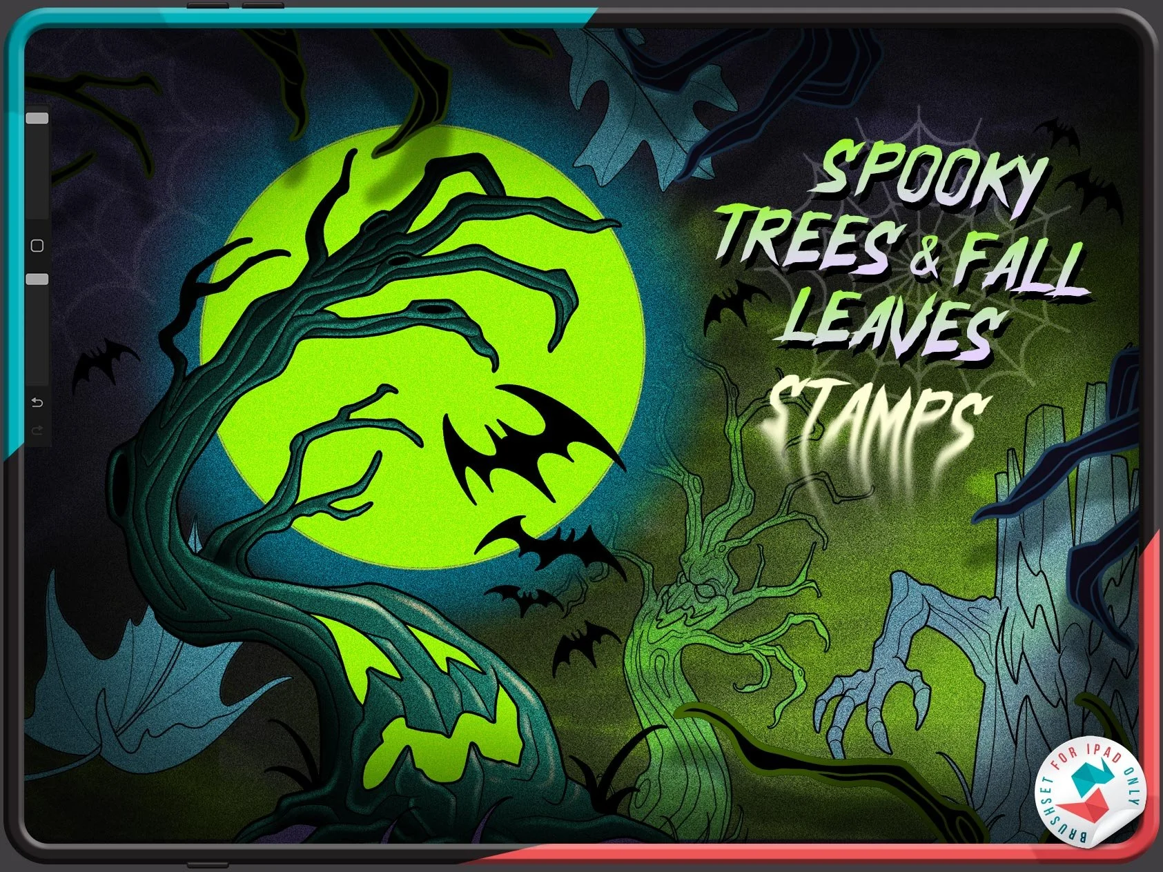 Fright Night Halloween Procreate Brush Set – 57 Spooky Tattoo Designs ...