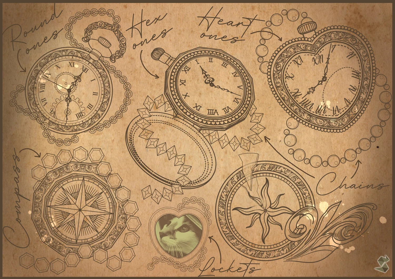 Procreate Clock Brush Set