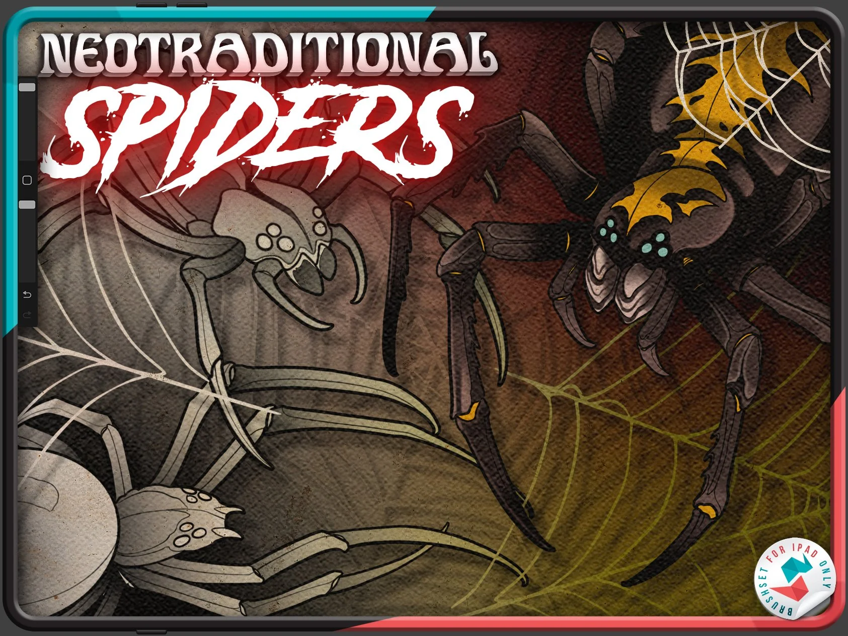 Neotraditional Spider Tattoo Flash