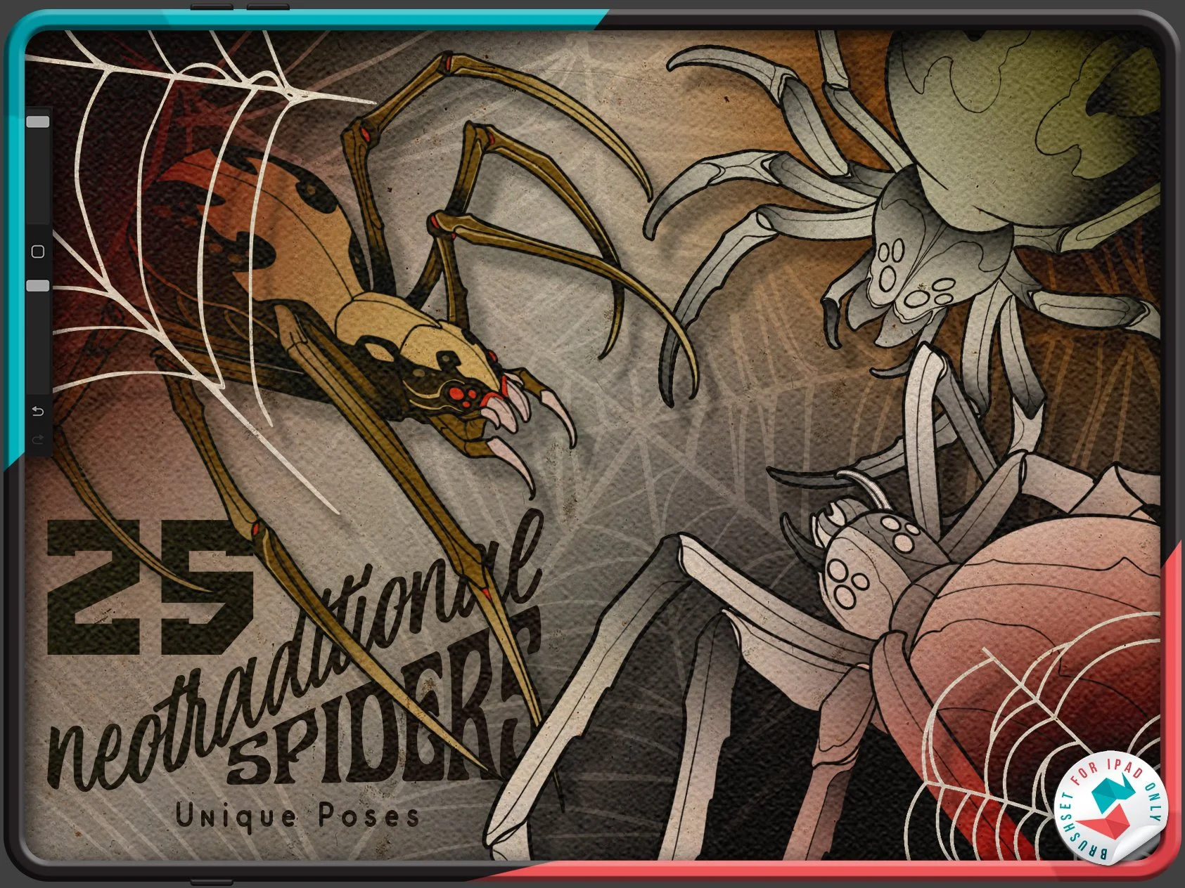 Neotraditional Spider Tattoo Flash
