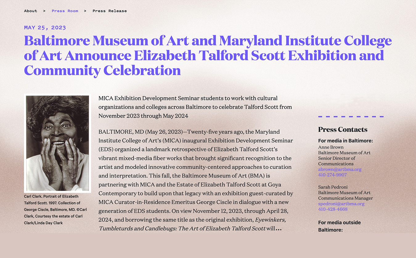 The Baltimore Museum of Art — George Ciscle