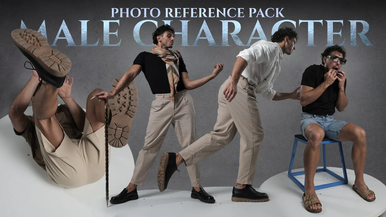 Male Anatomy- Standing Turnaround Poses- Photo Reference Pack-851 JPEGs ...