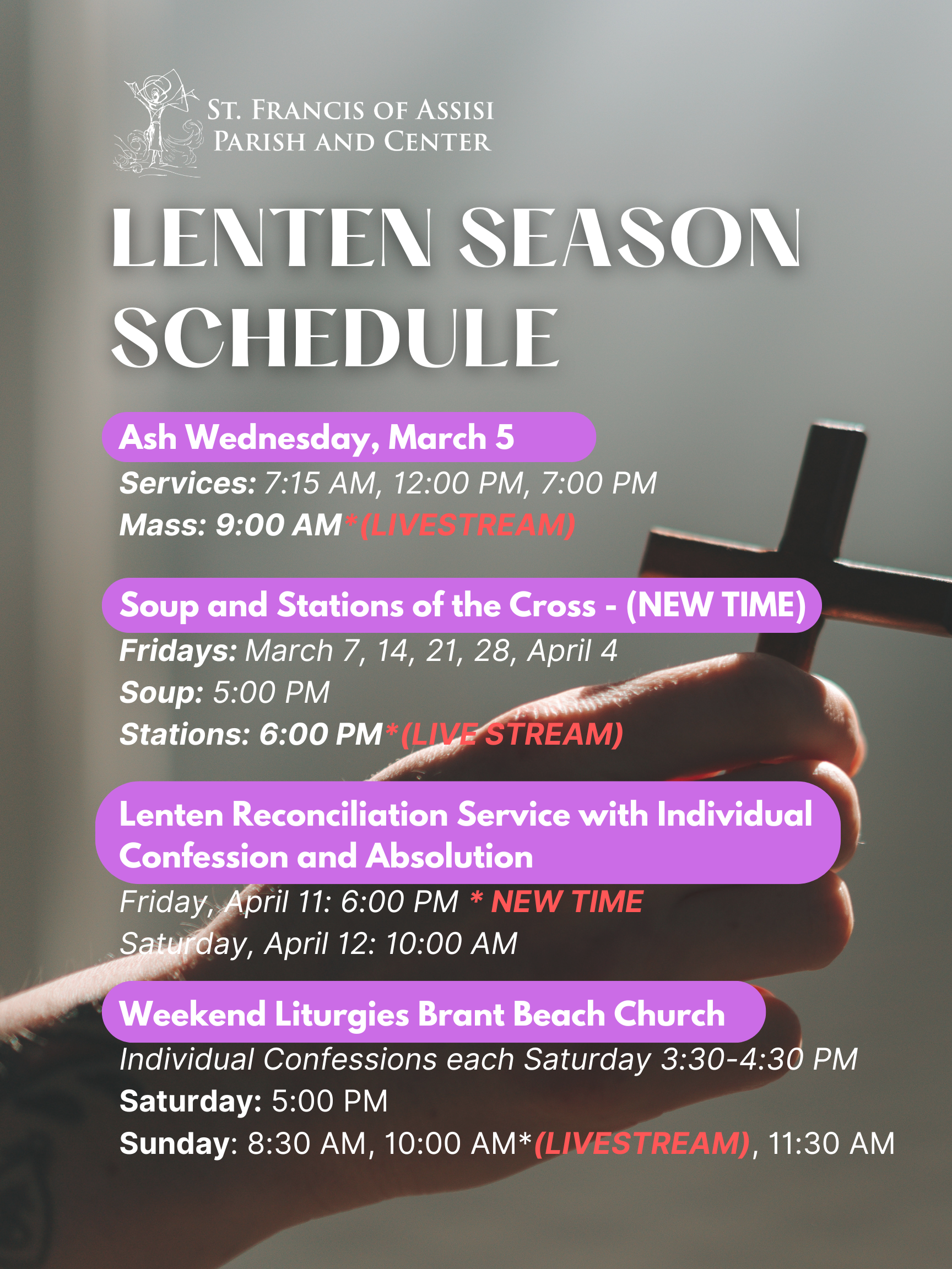 Lenten Season Schedule 2025 — St. Francis of Assisi Parish LBI