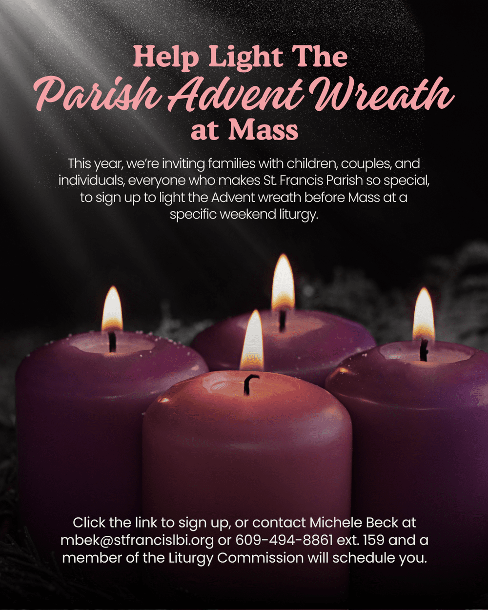 Help Light TheParish Advent Wreath at Mass — St. Francis of Assisi ...
