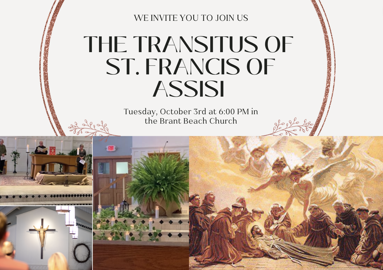 The Transitus of St. Francis of Assisi - October 3rd the Brant Beach ...
