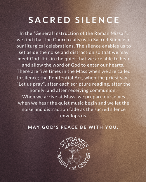 Sacred Silence — St. Francis of Assisi Parish LBI