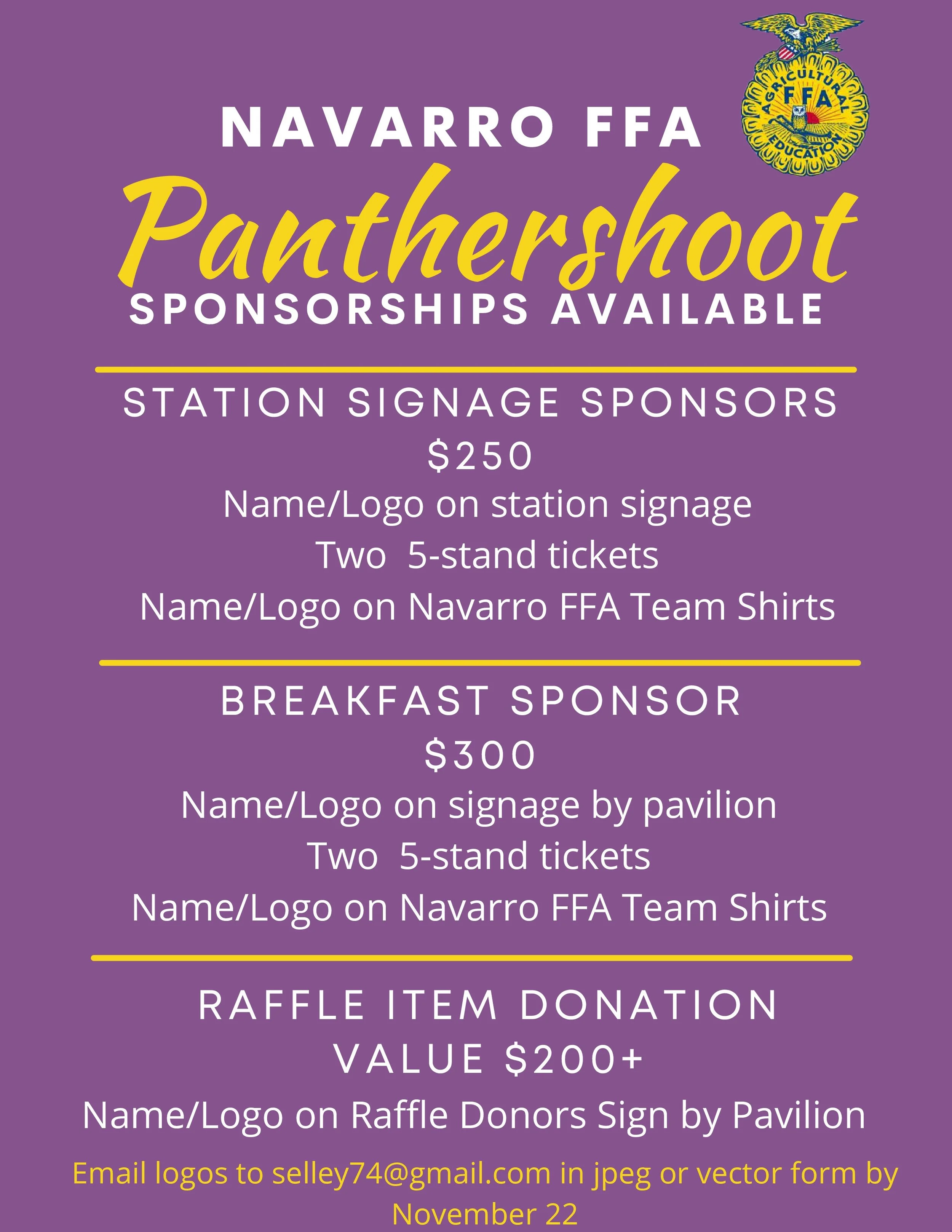 The Panther Shoot Out Benefiting the Navarro FFA Shotgun Team ...