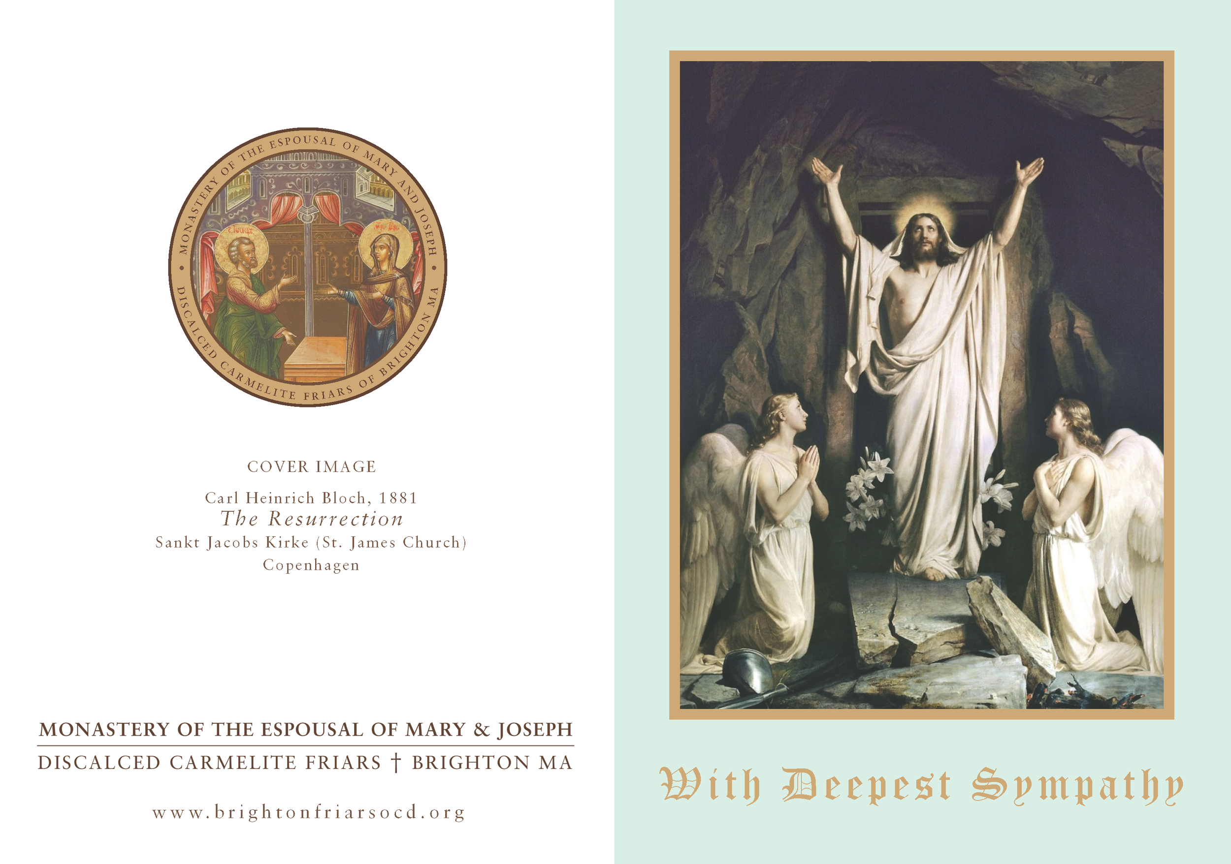 Mass Card (Sympathy) — Monastery of the Espousal of Mary & Joseph